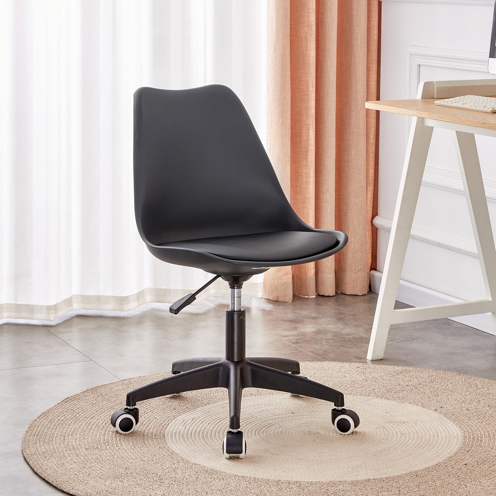 Historyli Go5H Modern Office Desk Chair, Height Adjustable Armless ...