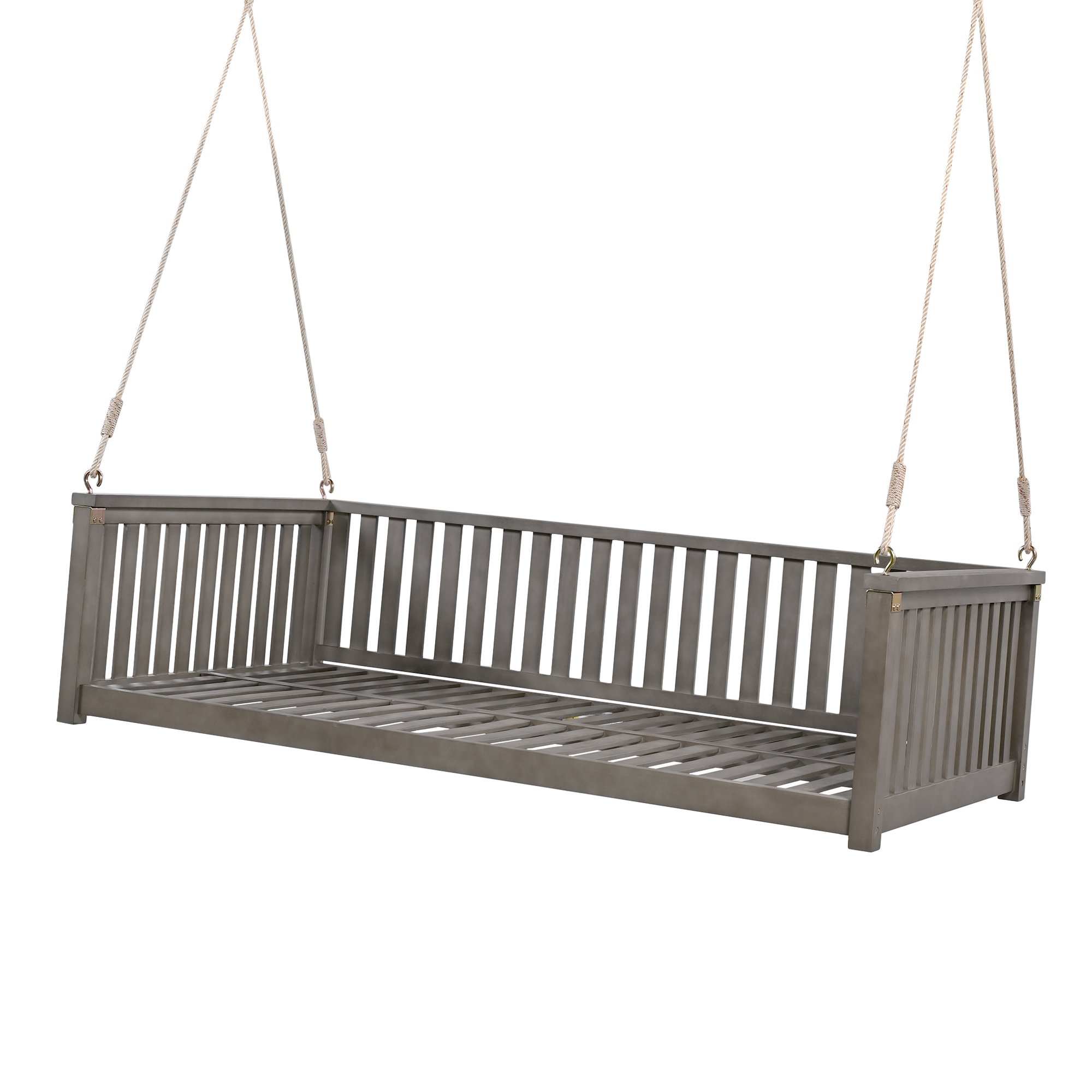 Historyli Go5H Patio Twin Size Garden Swing Bed, Porch Hanging Swing ...