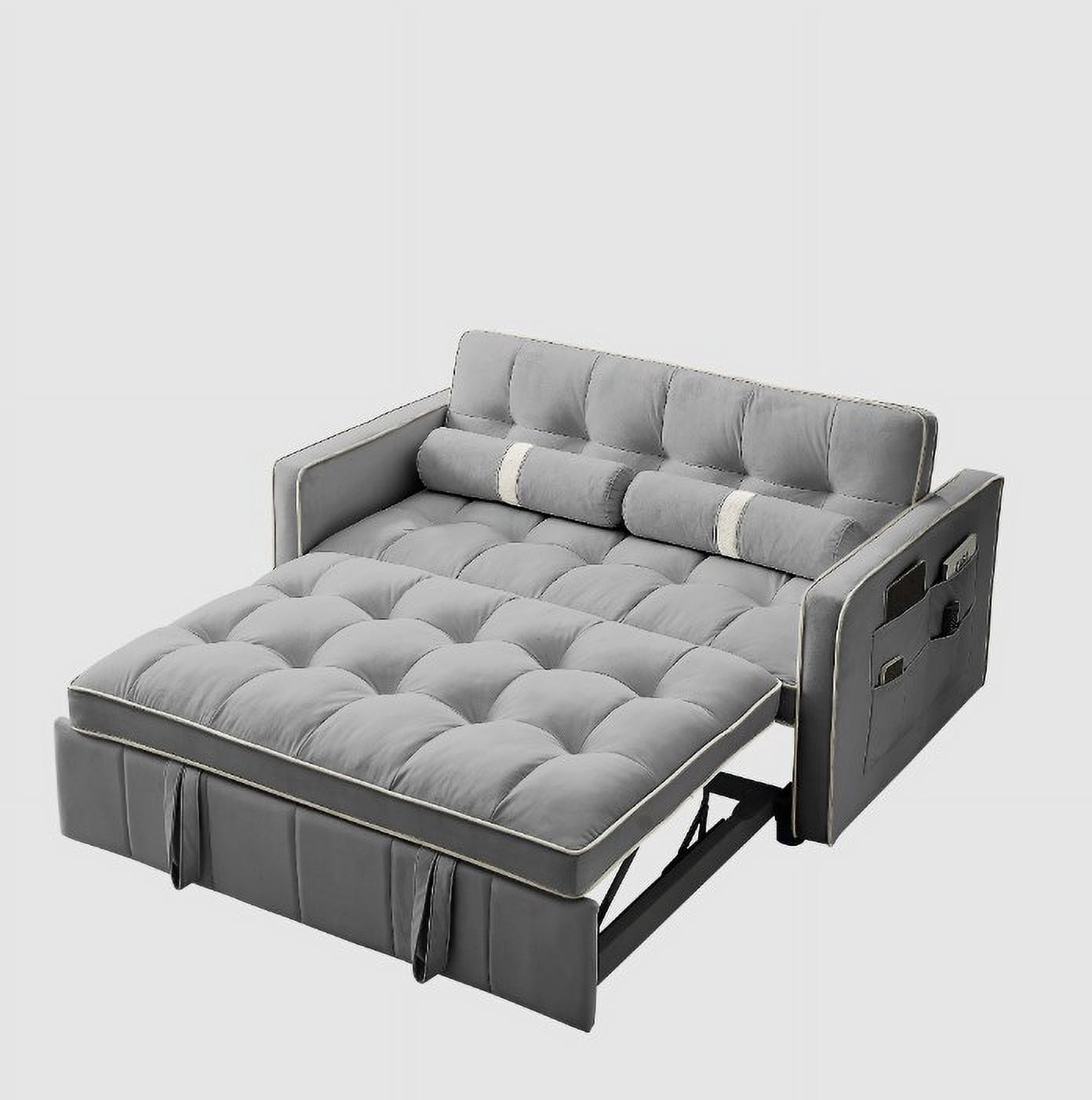 Historyli Go5H Sofa Bed Pull Out Sofa Bed, Velvet Love Seat Couch For 2 ...