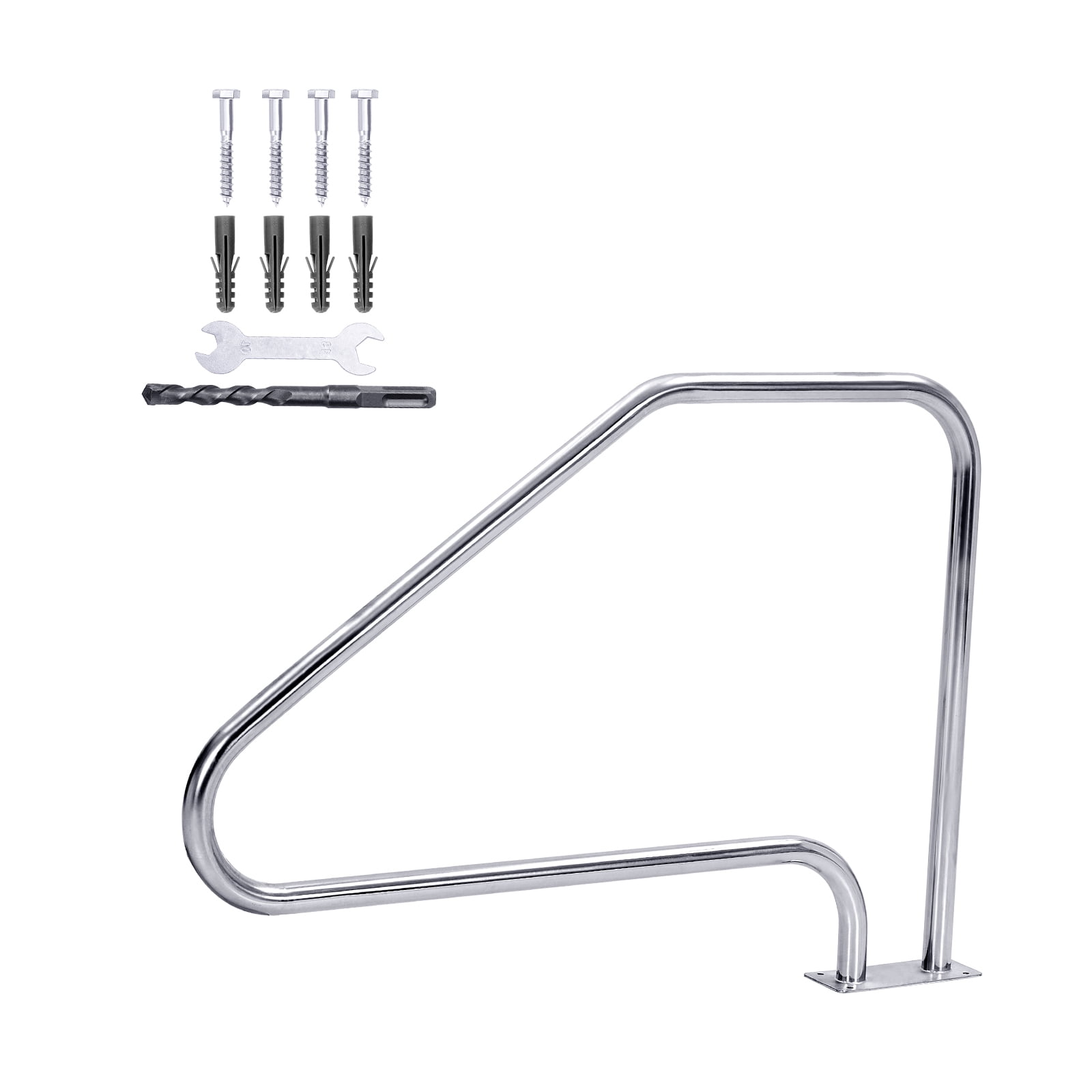 Historyli Go5H Swimming Pool Handrails 49.5" x 34" Pool Railings for ...