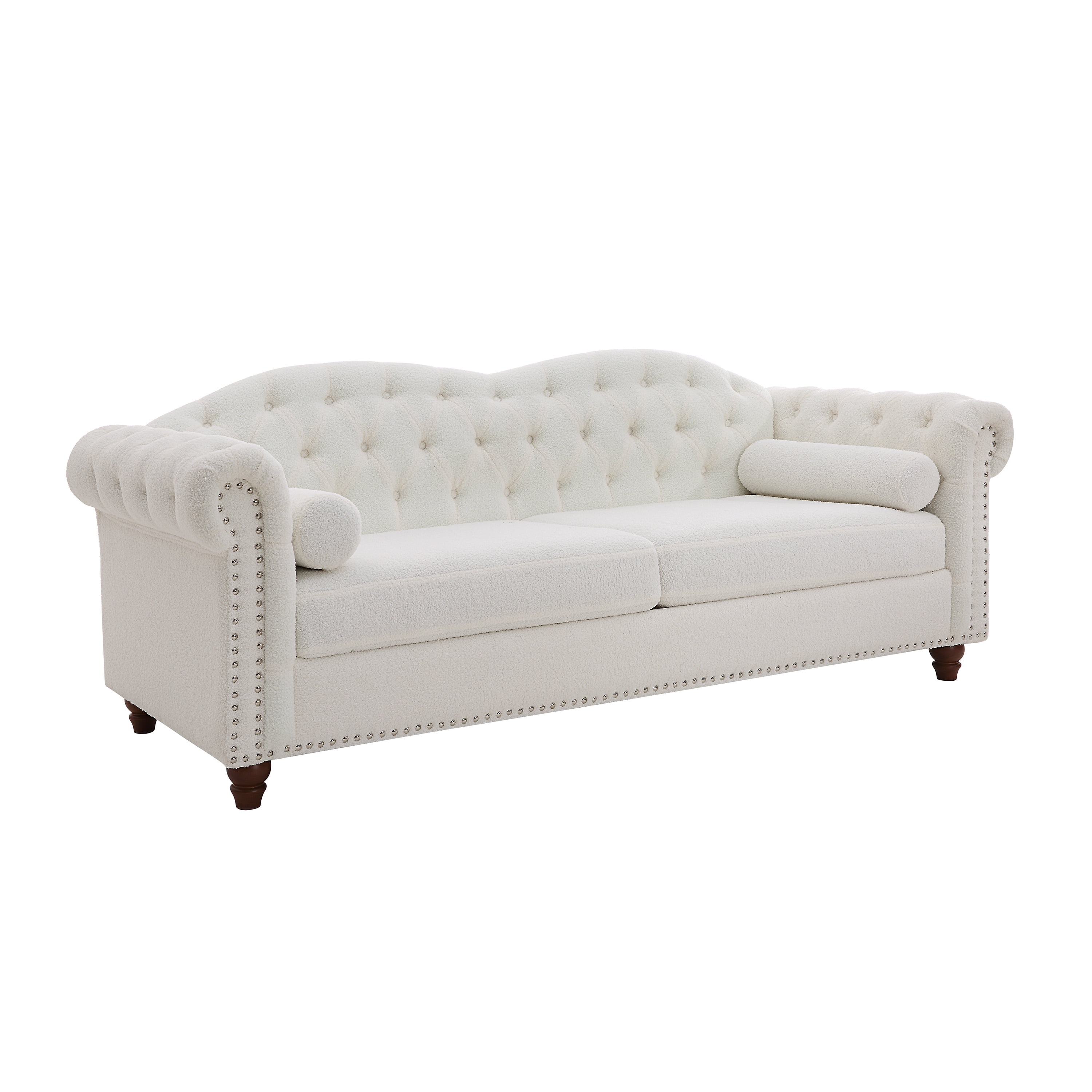 Historyli Go5H Traditional Upholstered Sofa With Solid Wood Legs ...