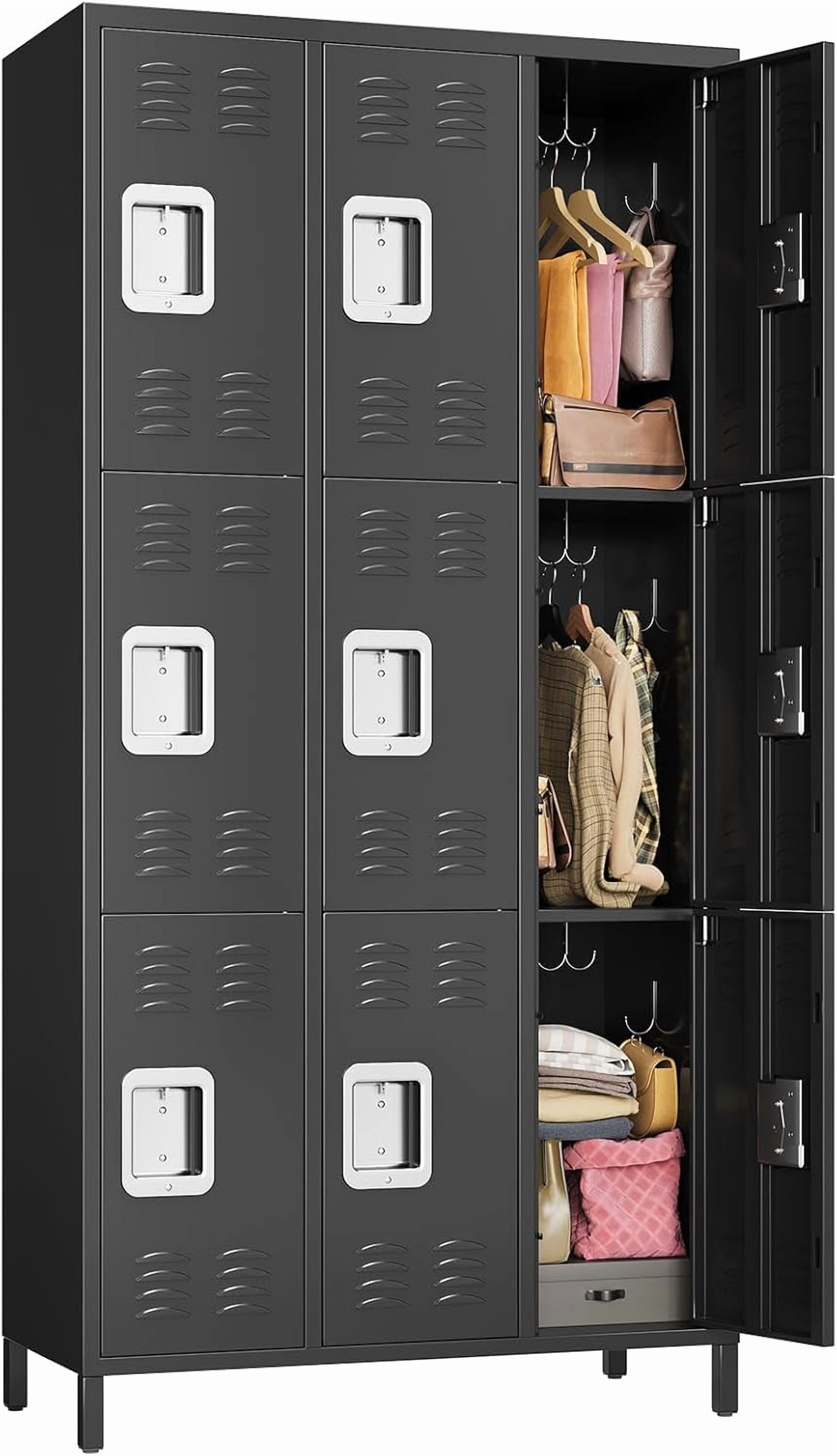 Historyli Metal Storage Locker with 9 Doors, Steel Employee Locker ...