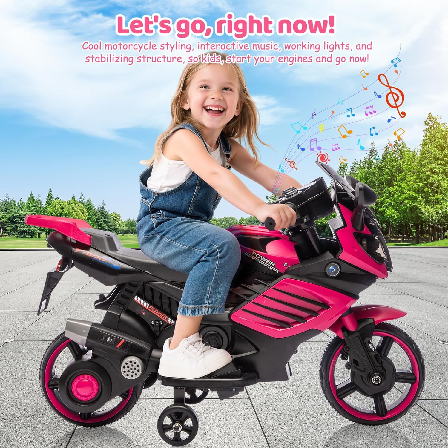 Historyli Powered Ride Ons,Ride On Motorcycle,6V Battery PoweRed ...