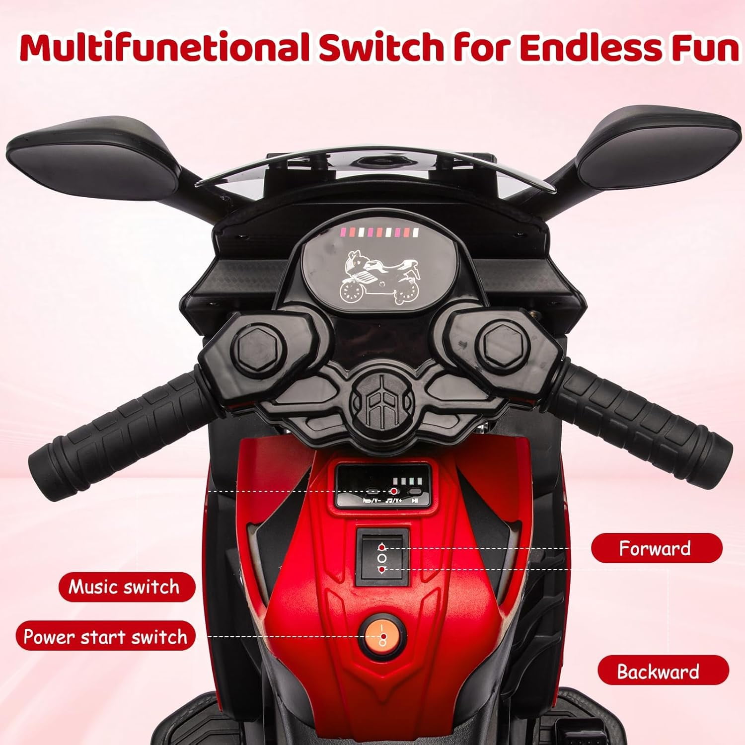 Historyli Powered Ride Ons,Ride On Motorcycle,6V Battery PoweRed ...