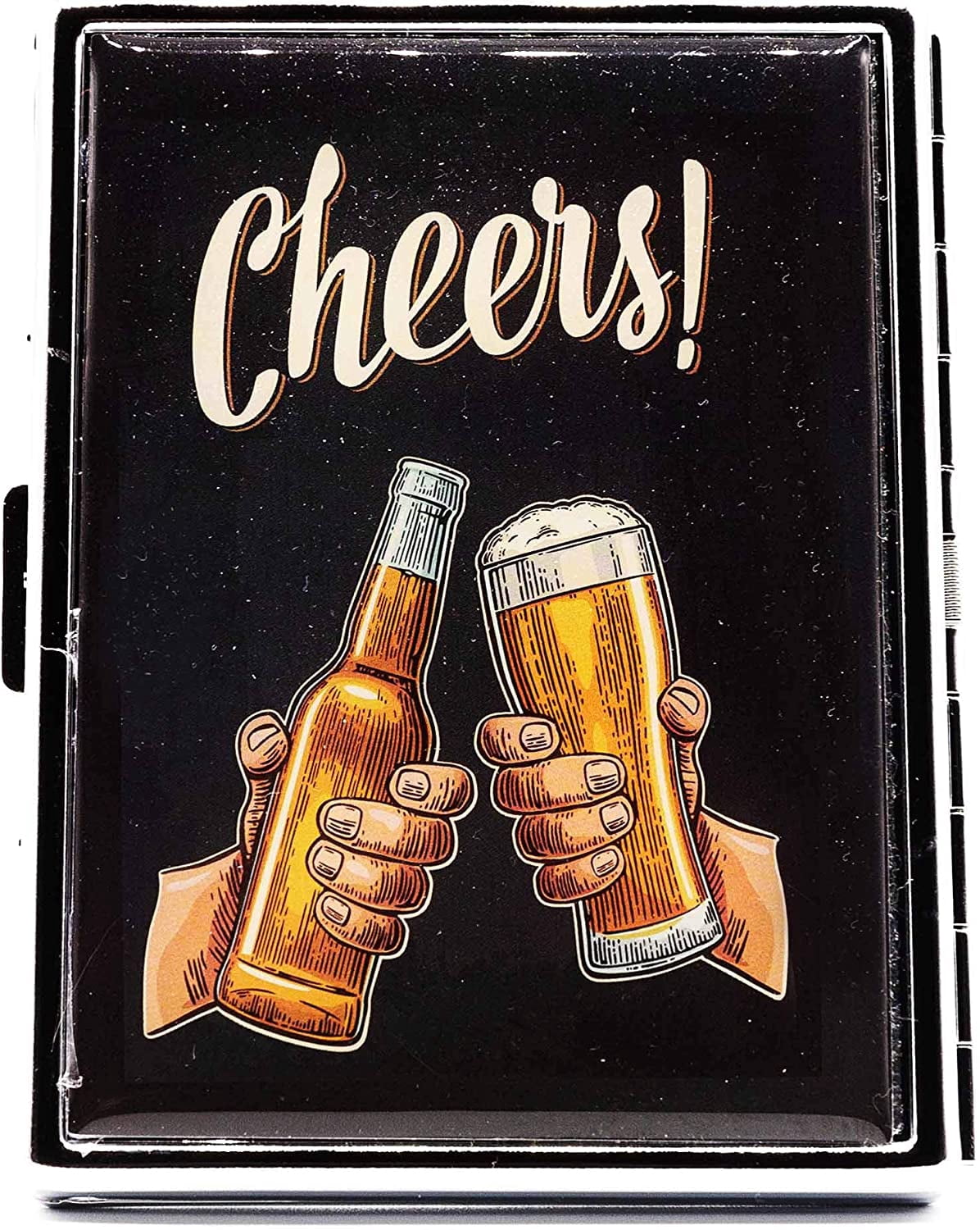 Hit 'Em Hard Print Compact (9 100s) Metal-Plated Cigarette Case & Stash ...