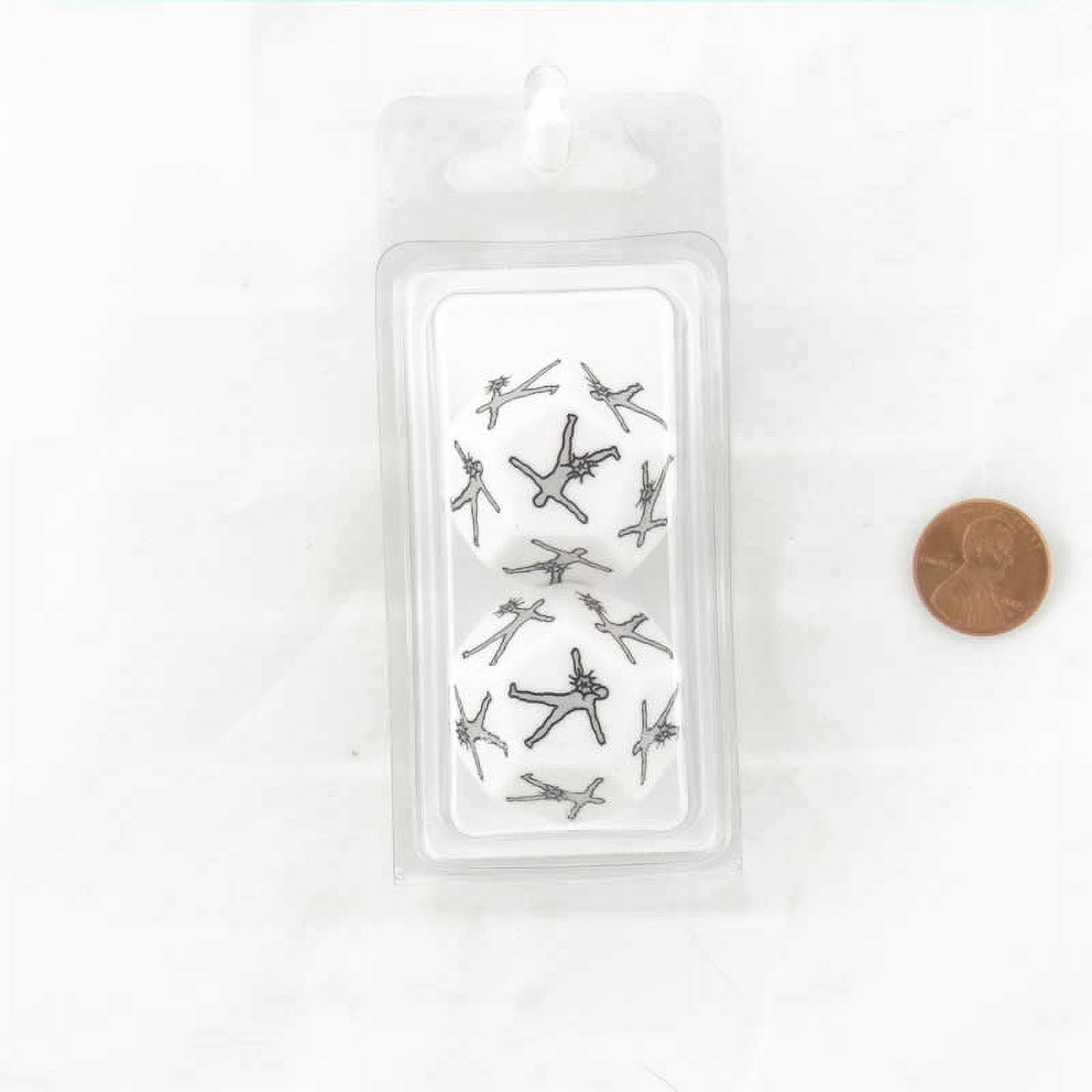 Hit Location White Dice with Black Symbols D12 28mm (1.1 inch) Pack of ...