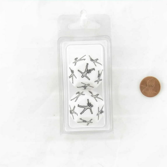 Hit Location White Dice with Black Symbols D12 28mm (1.1 inch) Pack of ...