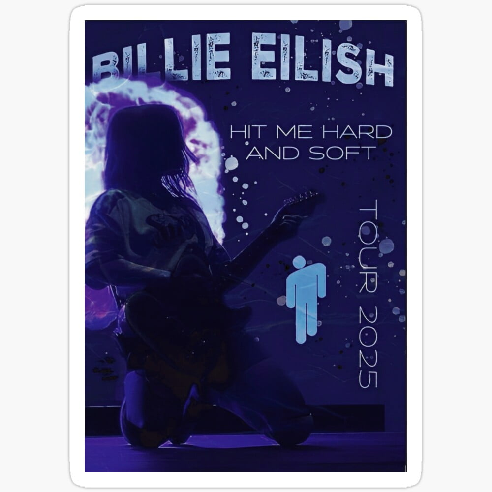Hit Me Hard And Soft - Billie Sticker Phone Decal Water Bottle Stickers ...
