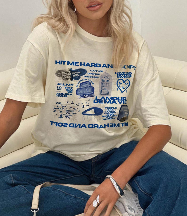 Hit Me Hard and Soft, Fan Merch Album Shirt - Walmart.com