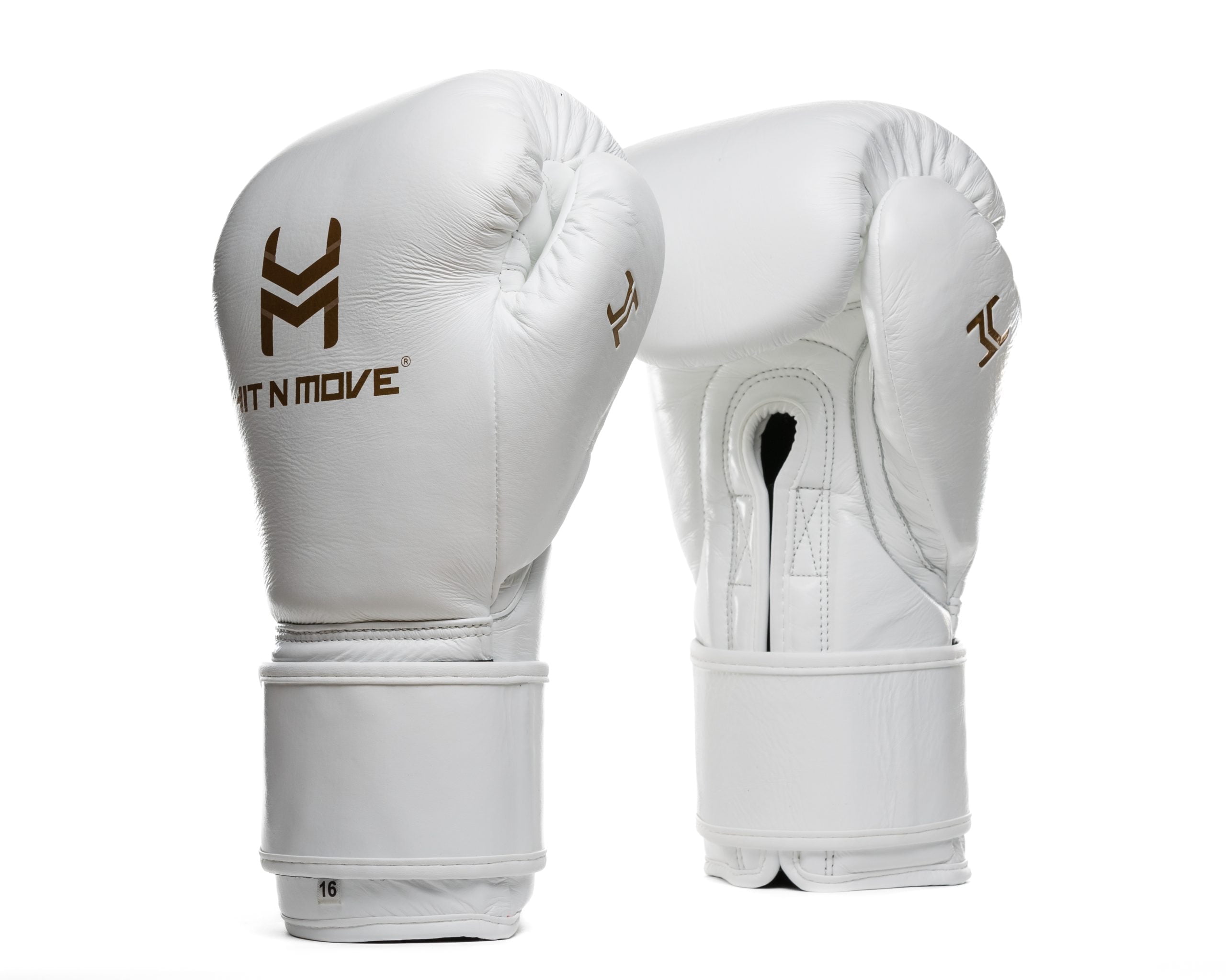 Hit N Move Boxing Gloves - All Day Pro Balance 16oz White - Hook and ...
