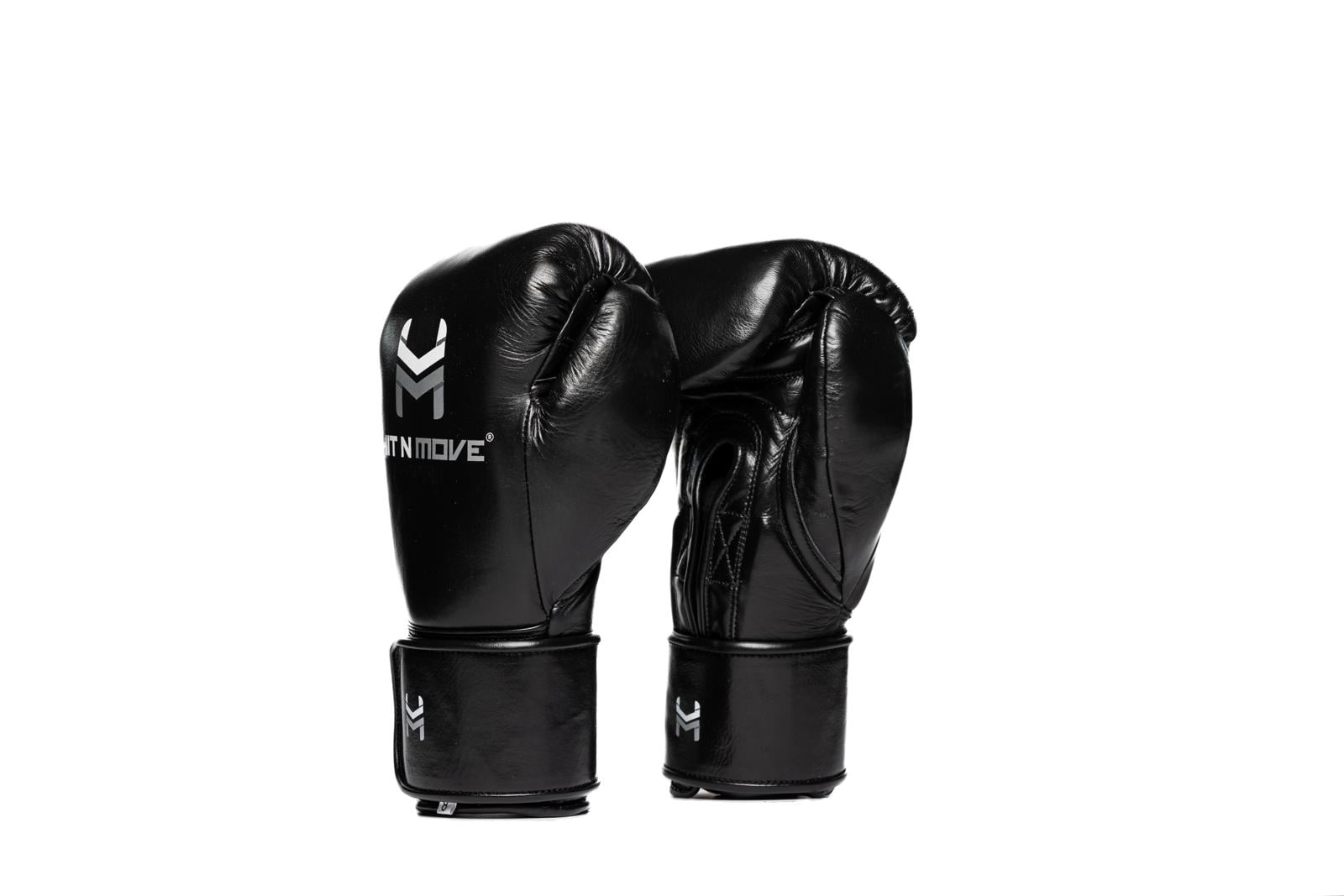 Hit N Move Horse Hair Suvari Boxing Gloves 10oz Black - Hook & Loop ...