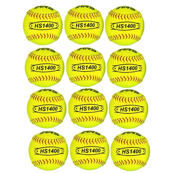 Hit Run Steal 12-Inch Official Game Size Fastpitch/Slowpitch Softballs ...