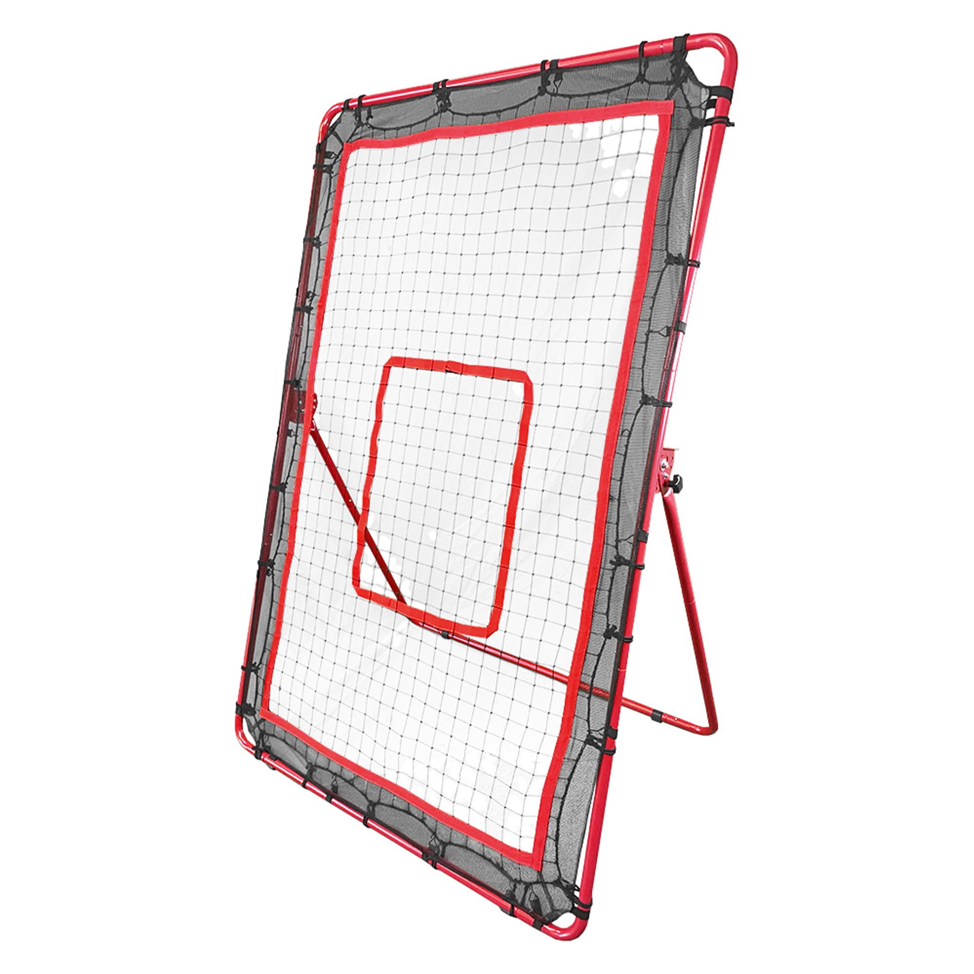 Hit Run Steal Baseball/Softball Pitchback Net w/ Adjustable Legs, Red ...