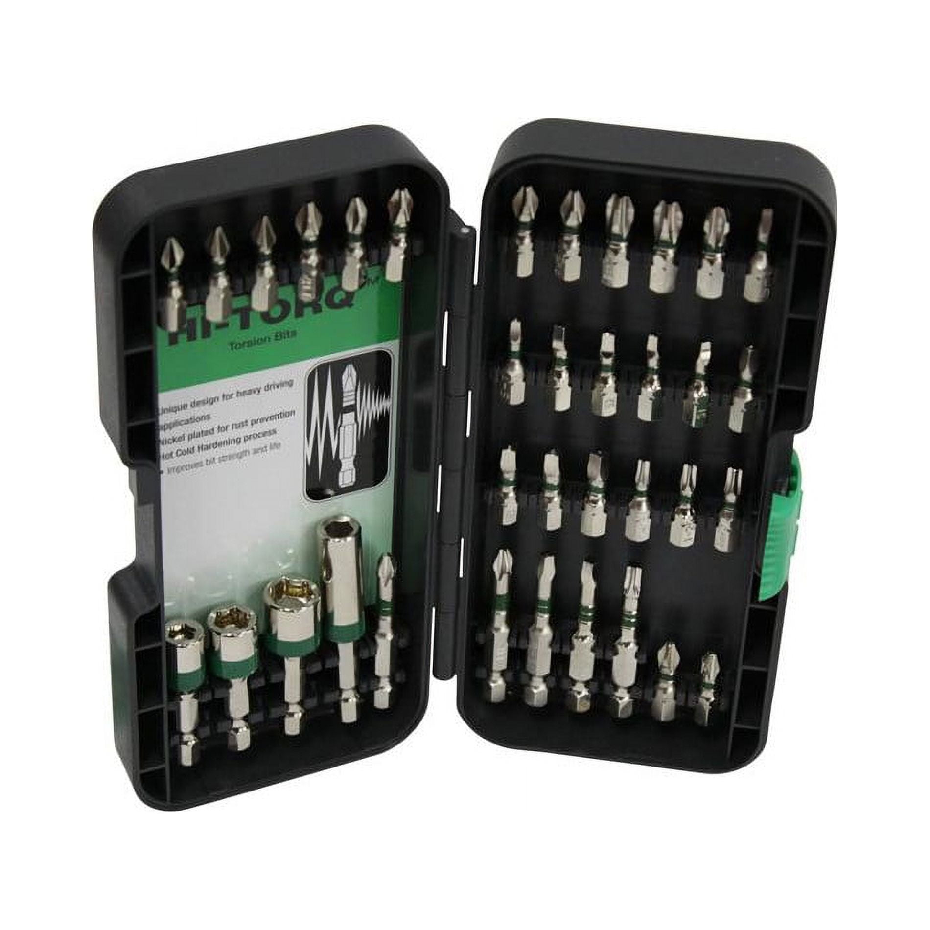 Hitachi 18V 1/2" Cordless Drill/Driver Kit w/35-pc HI-TORQ Impact Rated ...