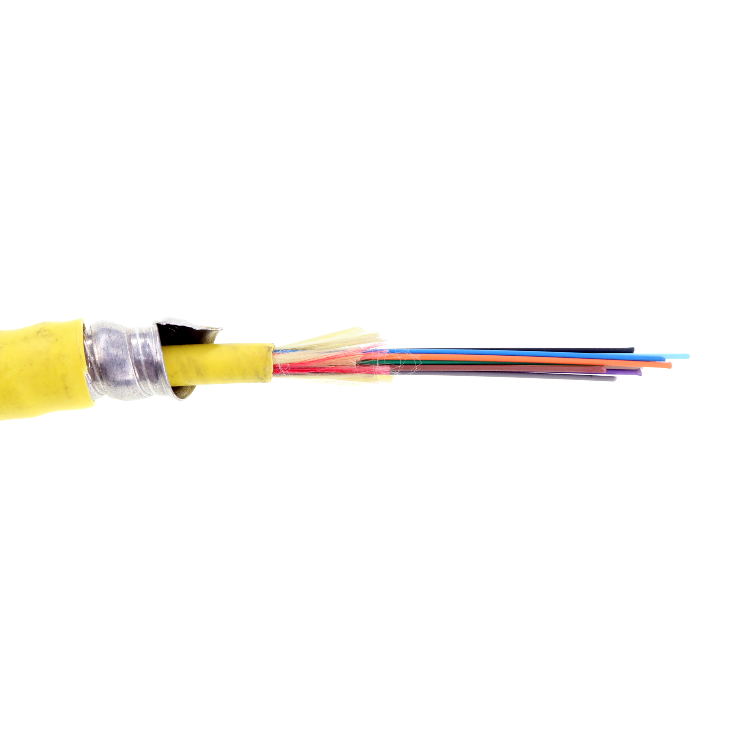 Hitachi 61433-12 Armored Plenum Fiber Optic Cable, Singlemode, 12F ...