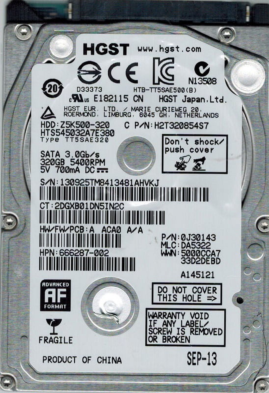 Hitachi HTS545032A7E380 P/N: 0J30143 MLC: DA5322 320GB - Walmart.com