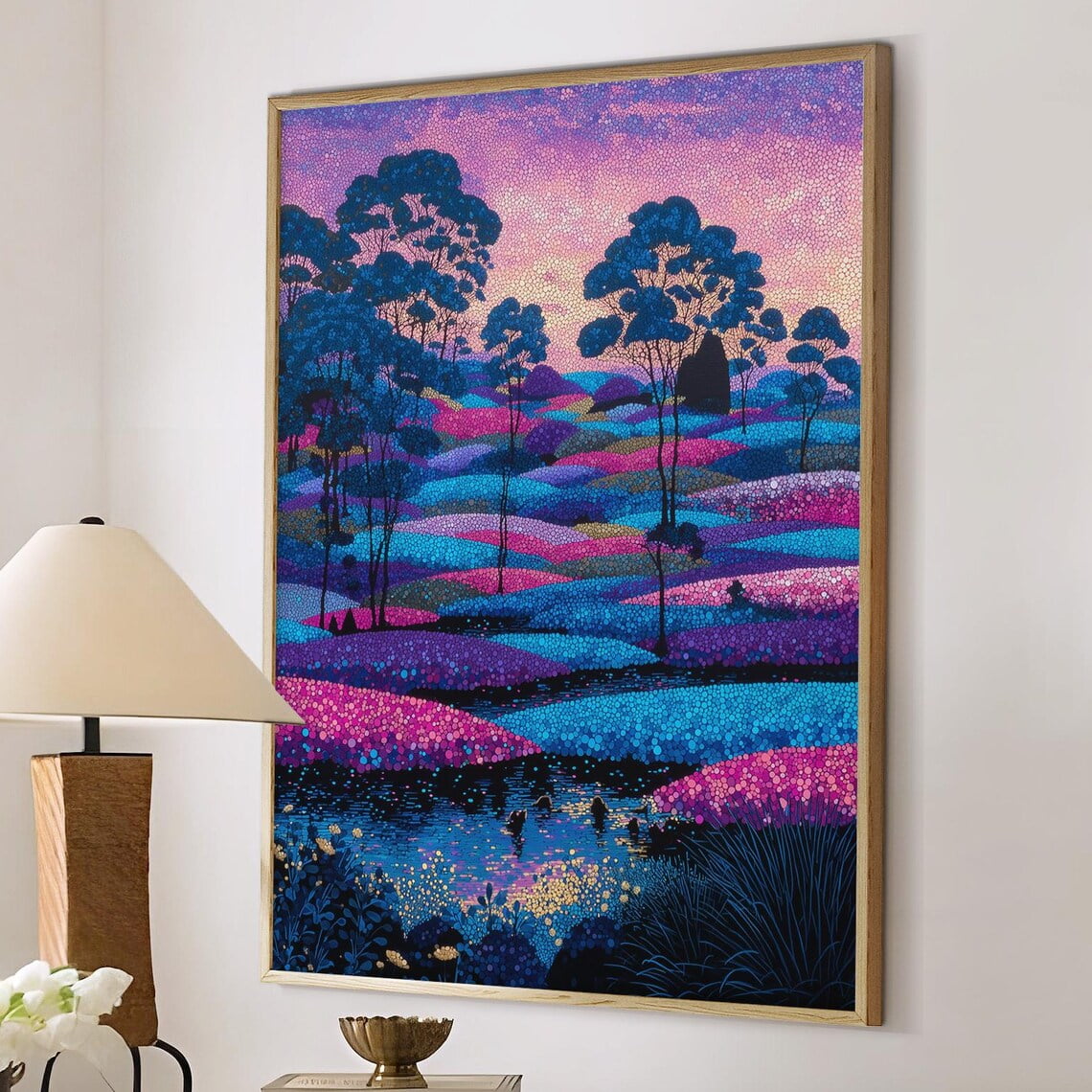 Hitachi Seaside Park Ibaraki Japan Landscape Painting Vacation Print ...