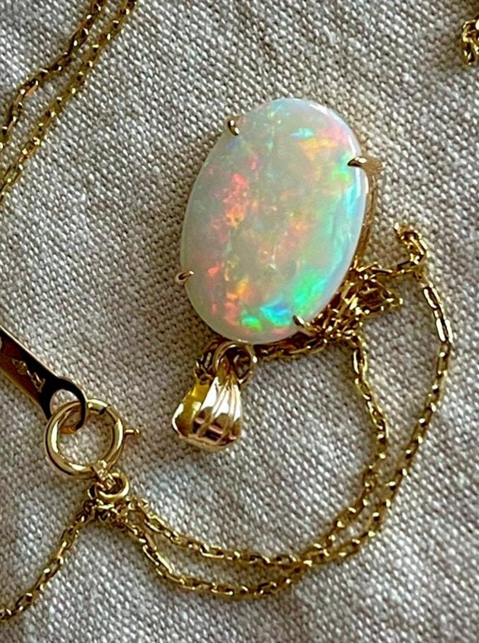 Hitanshu Jewels Oval Cut White CZ 14K Yellow Gold Finish Silver Pendant Necklace - Walmart.com