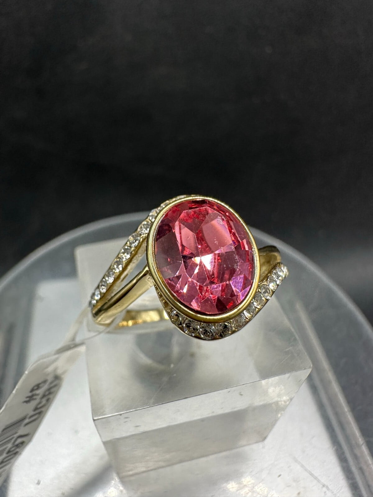 Hitanshu Jewels Solitaire Ring Pink Sapphire Oval 14k Yellow Gold Plated 2.65 Carat CZ - Walmart.com