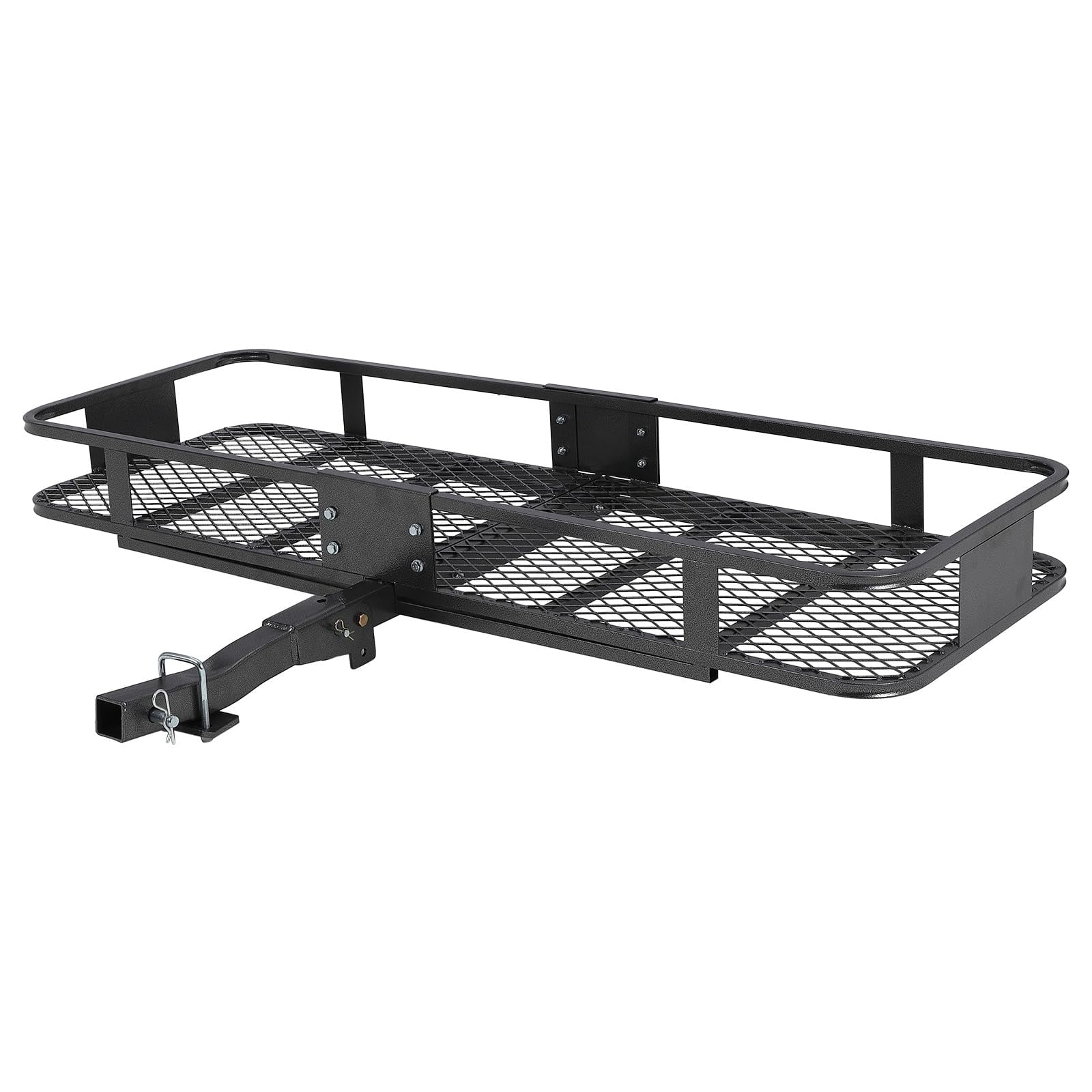 Hitch Basket Cargo Carrier - 60"x20"x5", 200 lbs Heavy Duty, Black ...