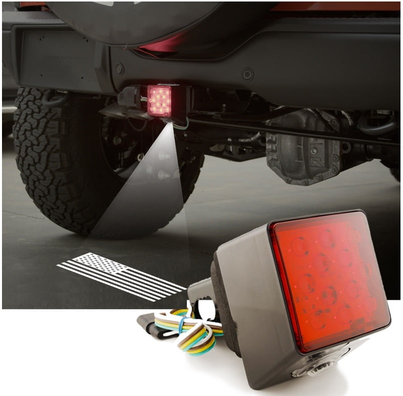 Hitch Buddies 2-Inch USA American Flag Trailer Hitch Cover with LED ...