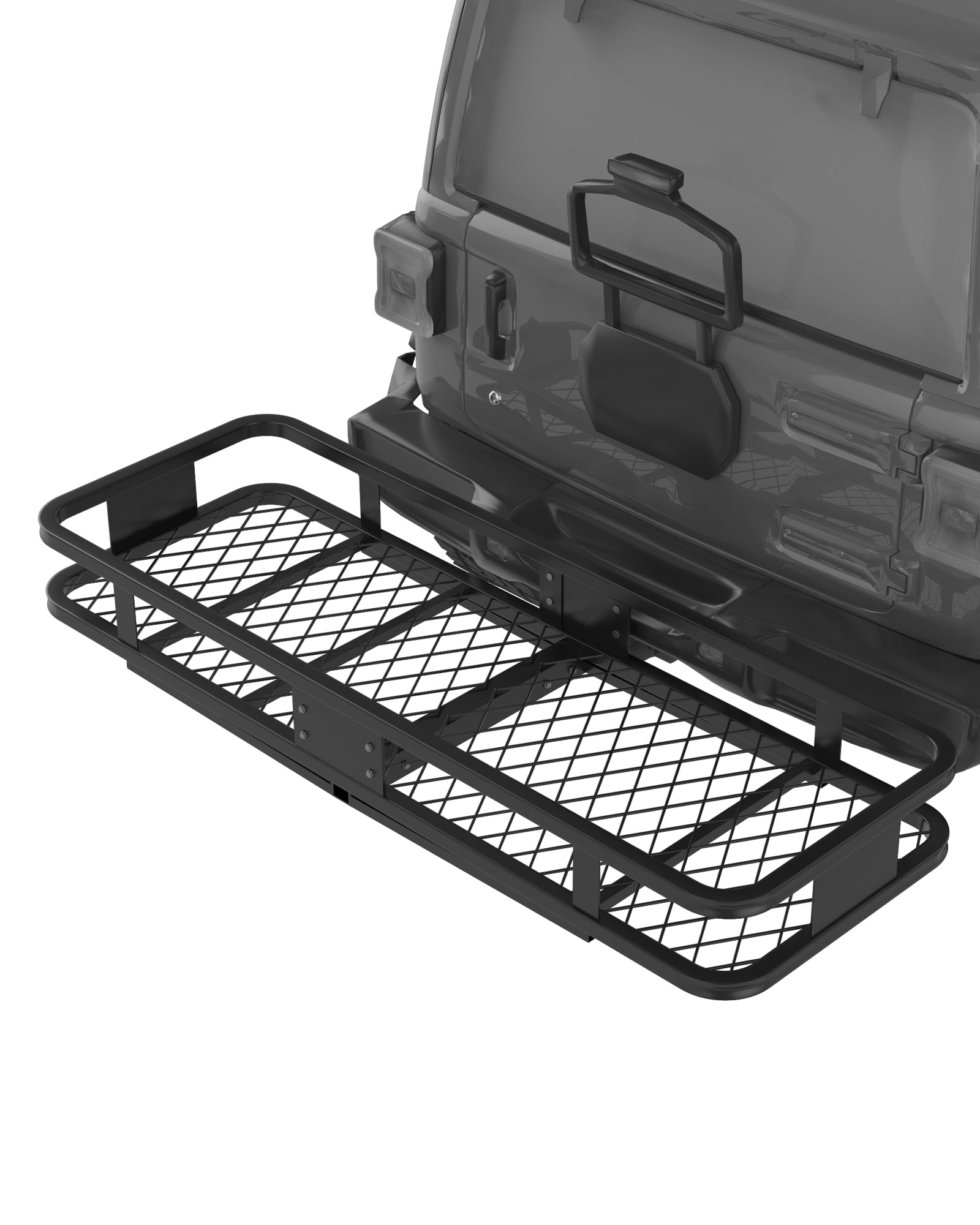Hitch Cargo Carrier, 59" x 20" x 6" Folding Cargo Rack Rear Luggage ...