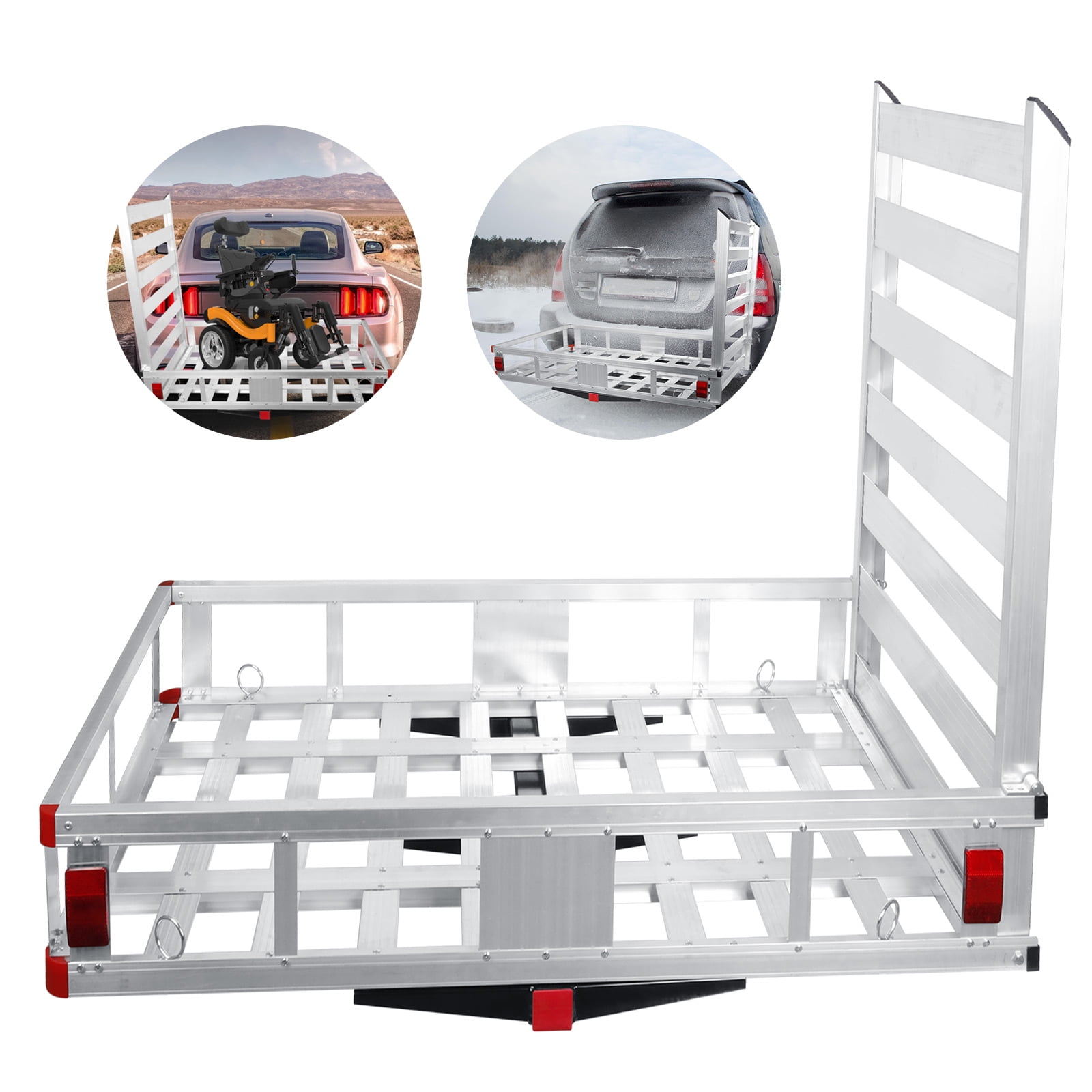 Hitch Cargo Carrier, Aluminum Hitch Mounted Carrier, Anodized Trailer ...