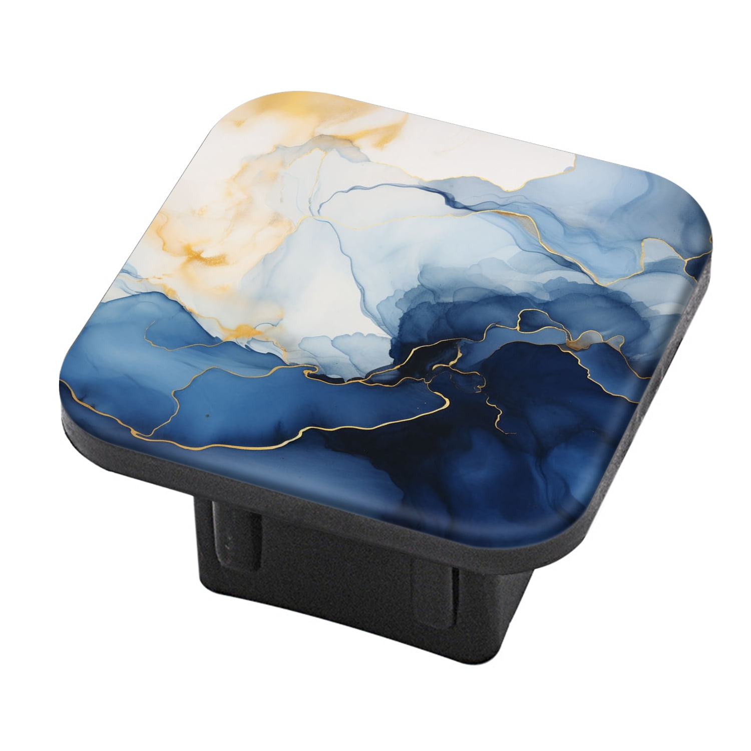 Hitch Cover Fits For 2-Inch Hitch,Abstract Blue And Gold Watercolor ...