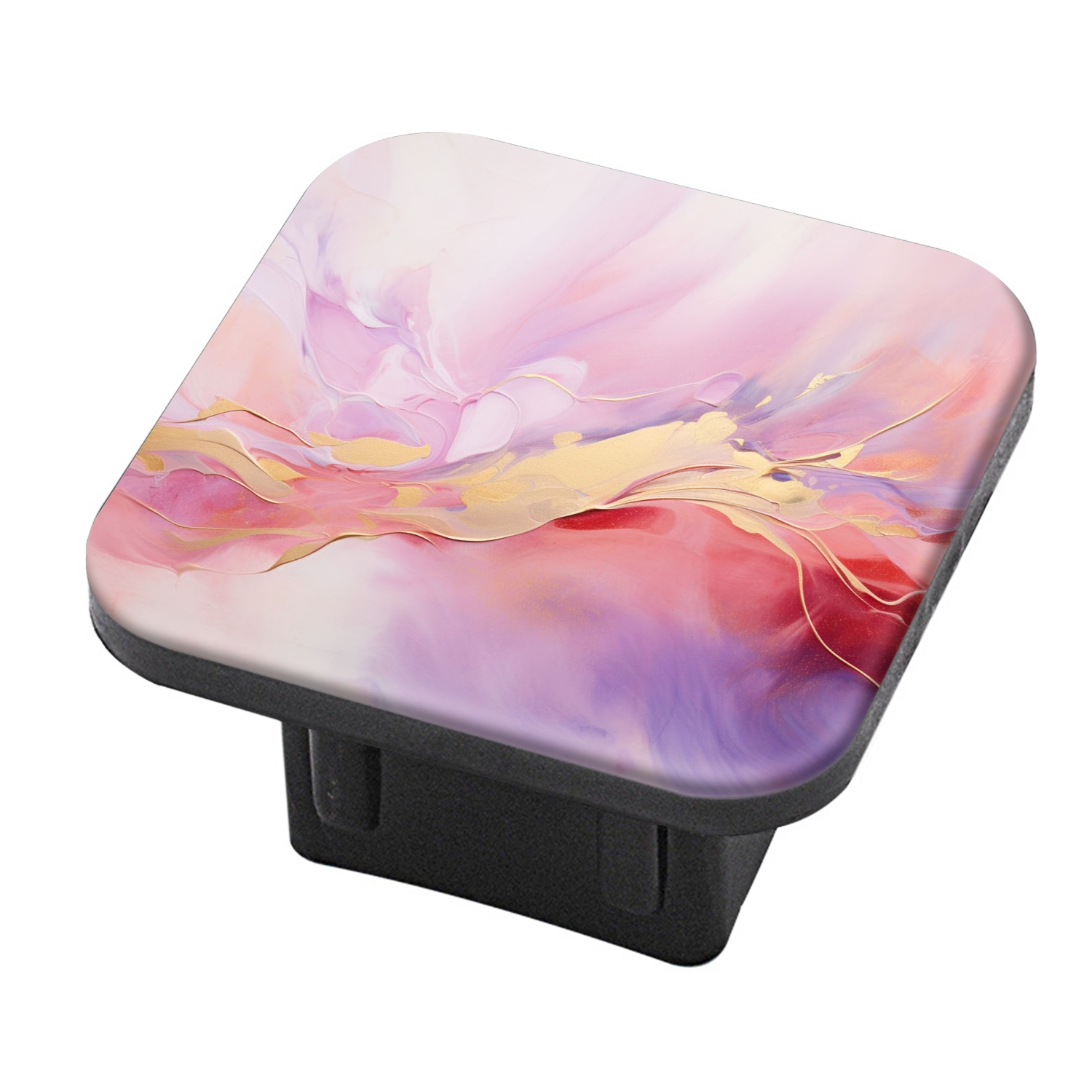 Hitch Cover Fits For 2-Inch Hitch,Abstract Painting Of Pink And Gold ...
