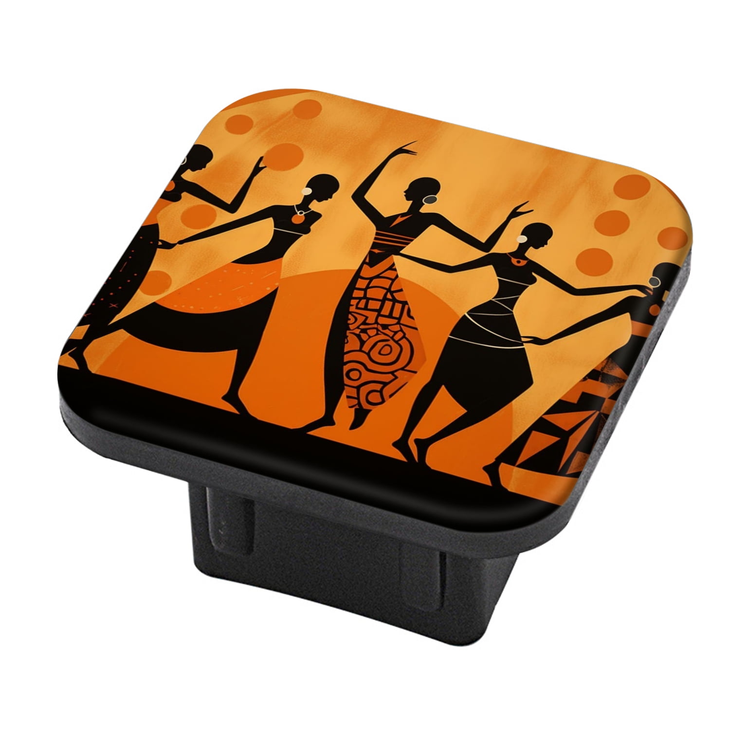 Hitch Cover Fits For 2-Inch Hitch,African - Inspired Dance Silhouettes ...