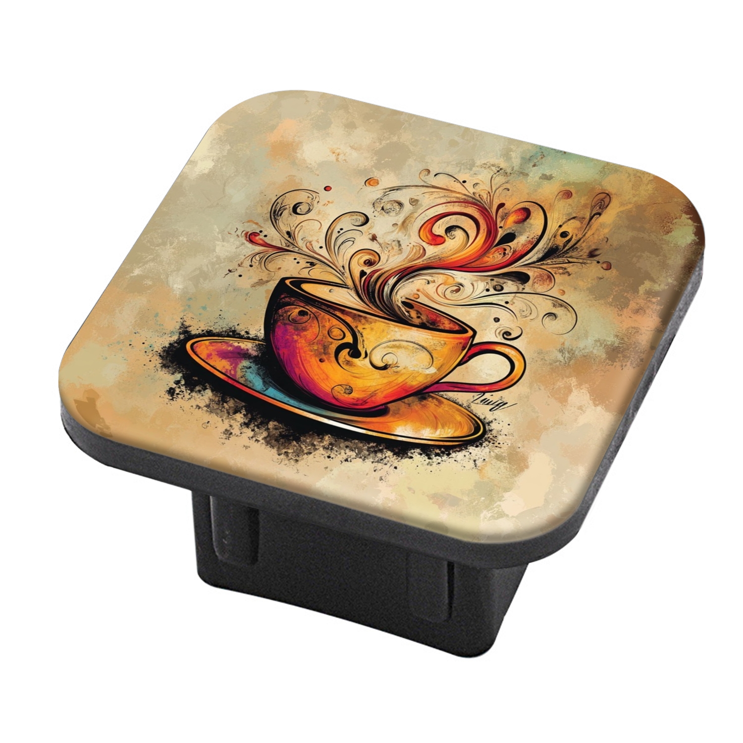 Hitch Cover Fits For 2-Inch Hitch,Artistic Coffee Cup With Swirling ...