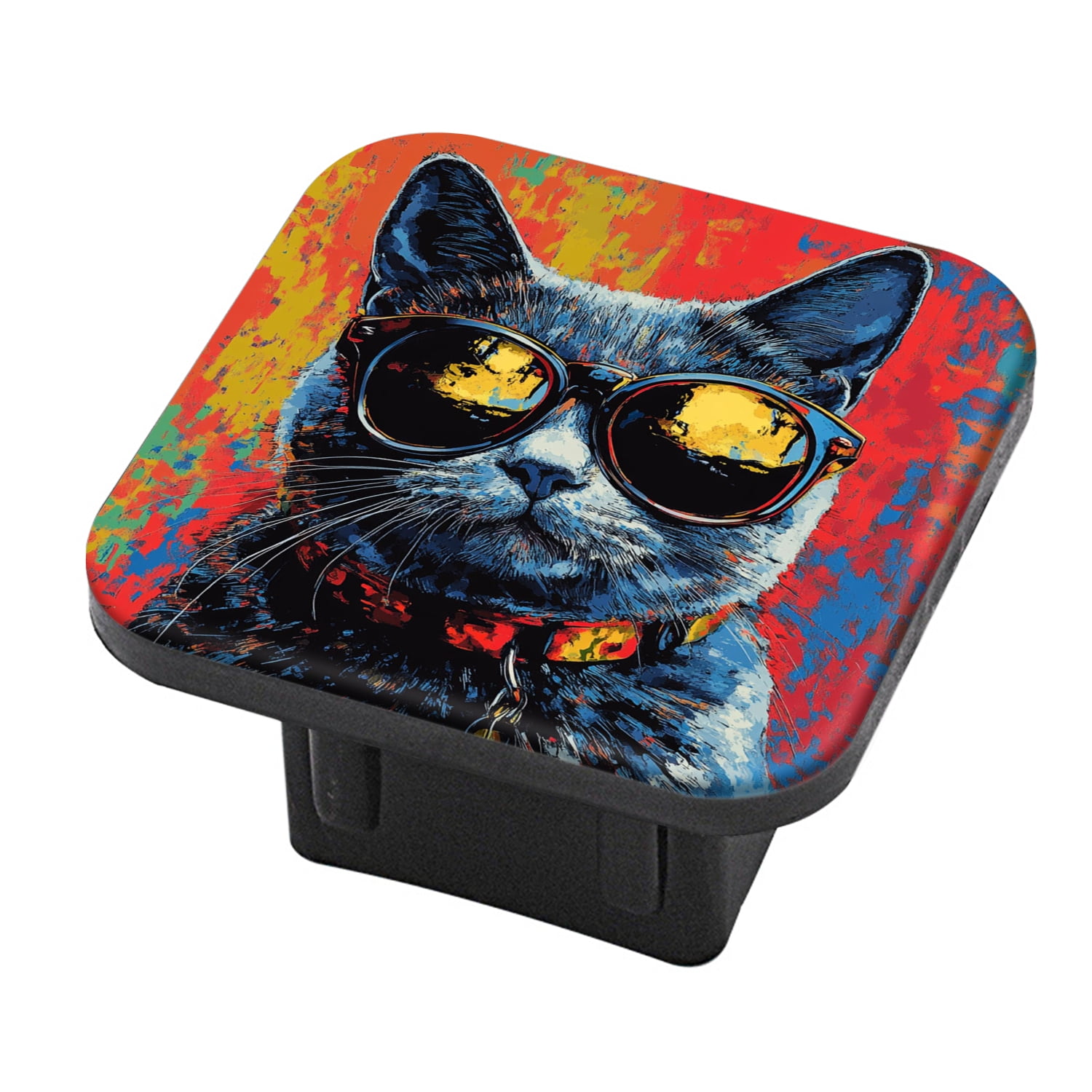 Hitch Cover Fits For 2-Inch Hitch,Beautiful Artistic - Pop Kittyrubber ...
