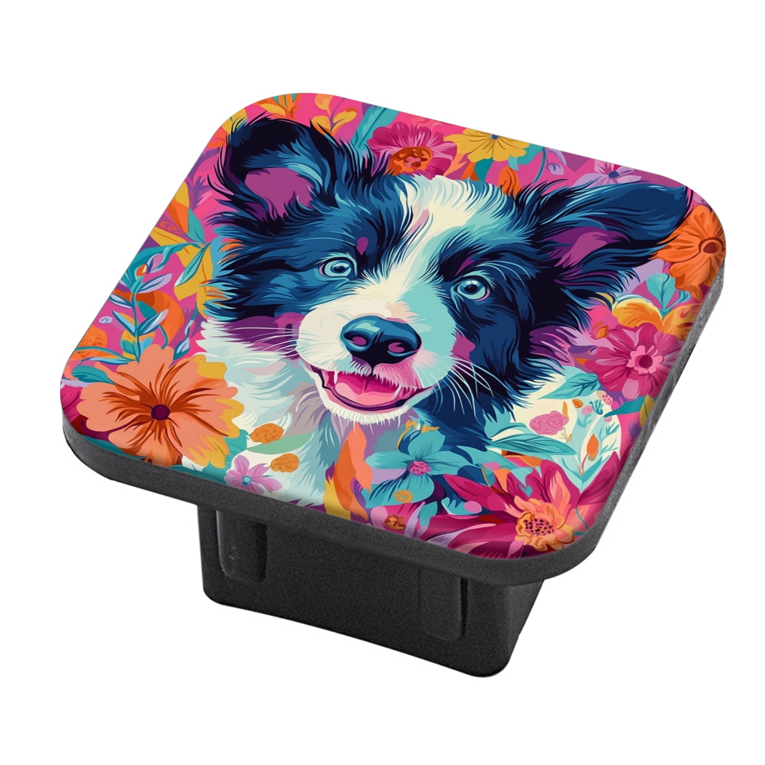 Hitch Cover Fits For 2-Inch Hitch,Border Collie Surrounded By ...
