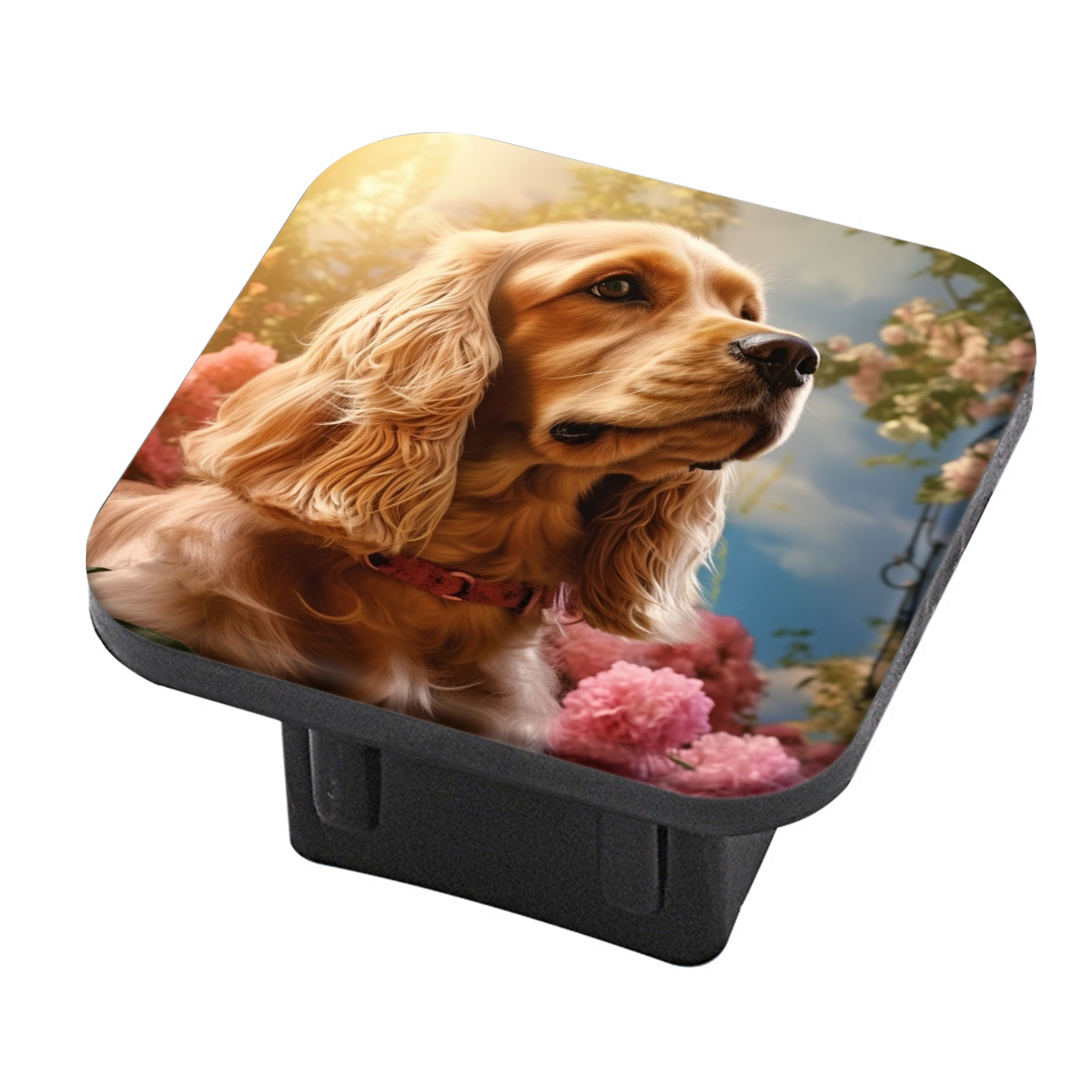Hitch Cover Fits For 2-Inch Hitch,Cocker Spaniel Dog Surrounded By ...