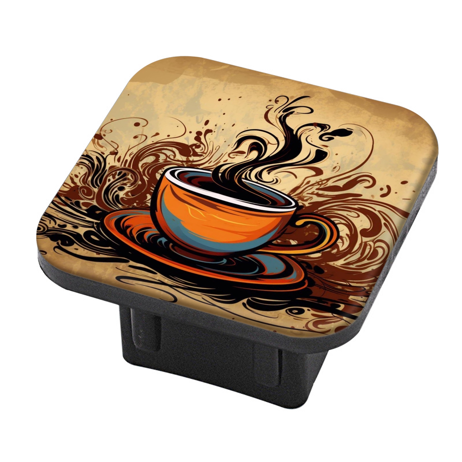Hitch Cover Fits For 2-Inch Hitch,Coffee Cup In Art With Splashing ...