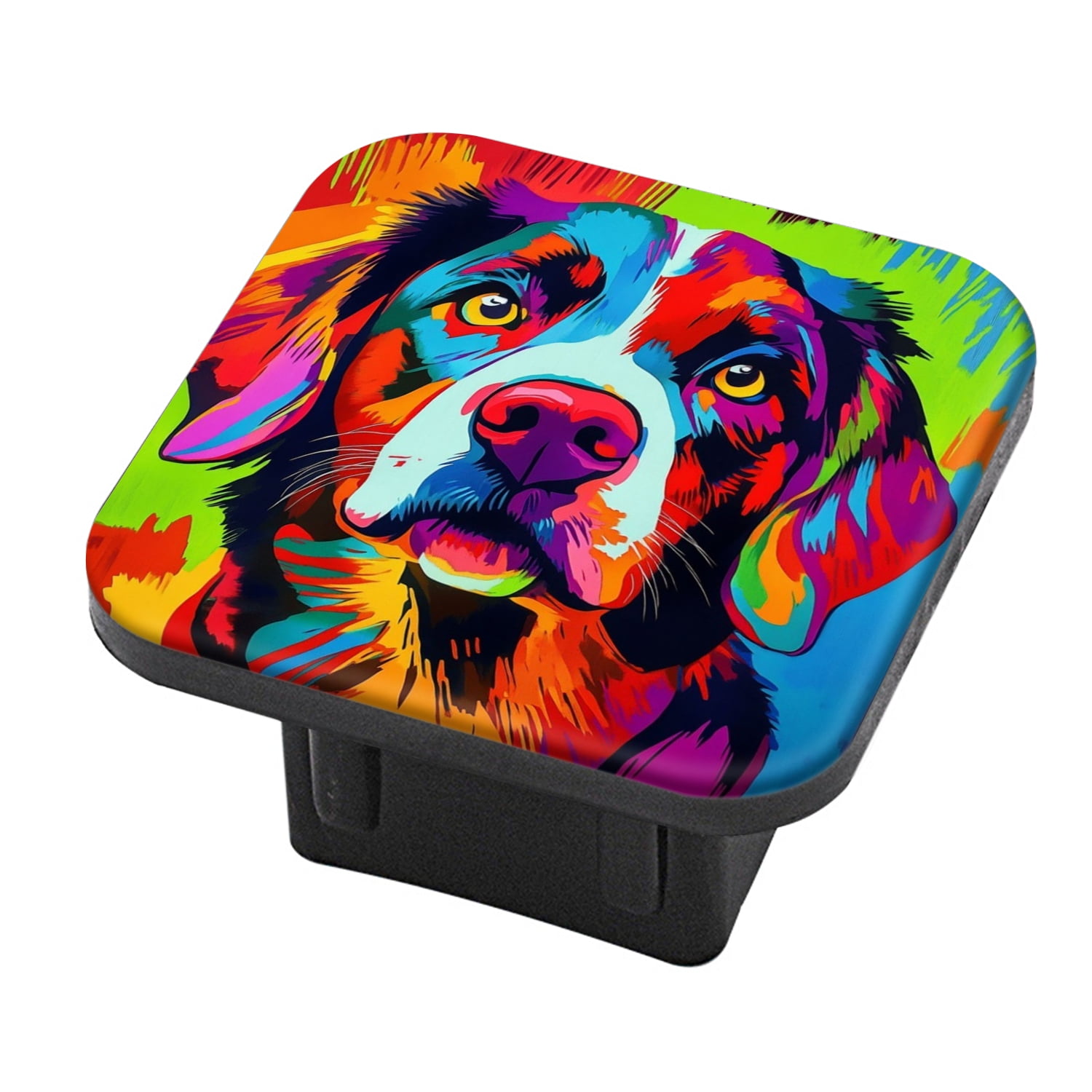 Hitch Cover Fits For 2-Inch Hitch,Color - Exploded Dog Portrait With ...