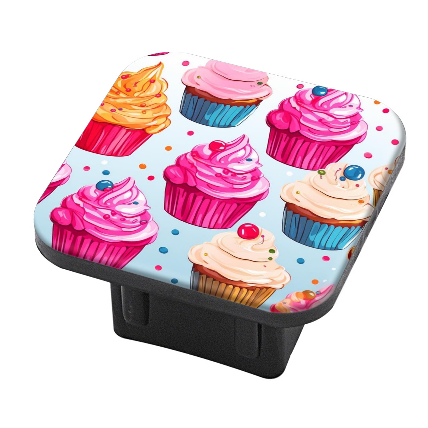Hitch Cover Fits For 2-Inch Hitch,Colorful Cupcakes With Swirly ...