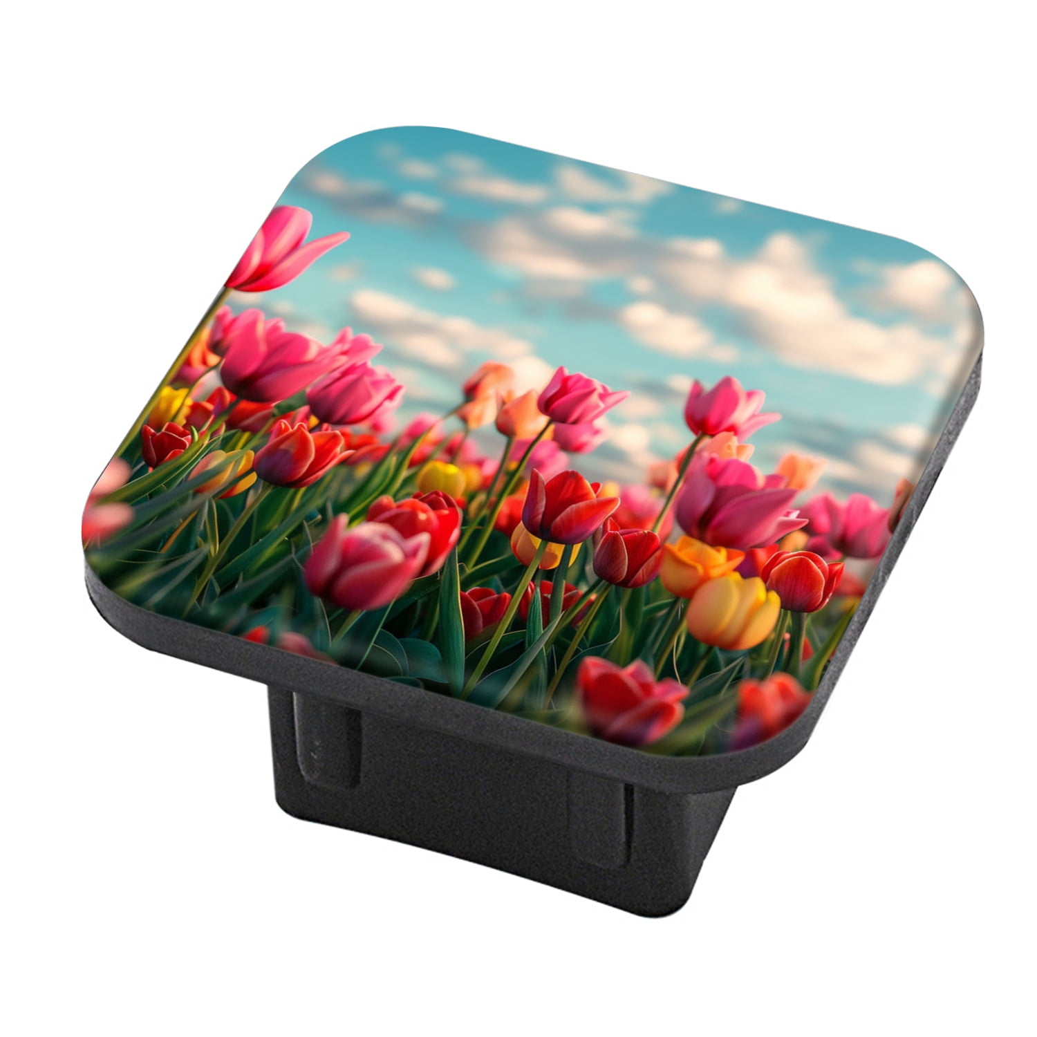 Hitch Cover Fits For 2-Inch Hitch,Colorful Tulip Field With Blue Sky ...