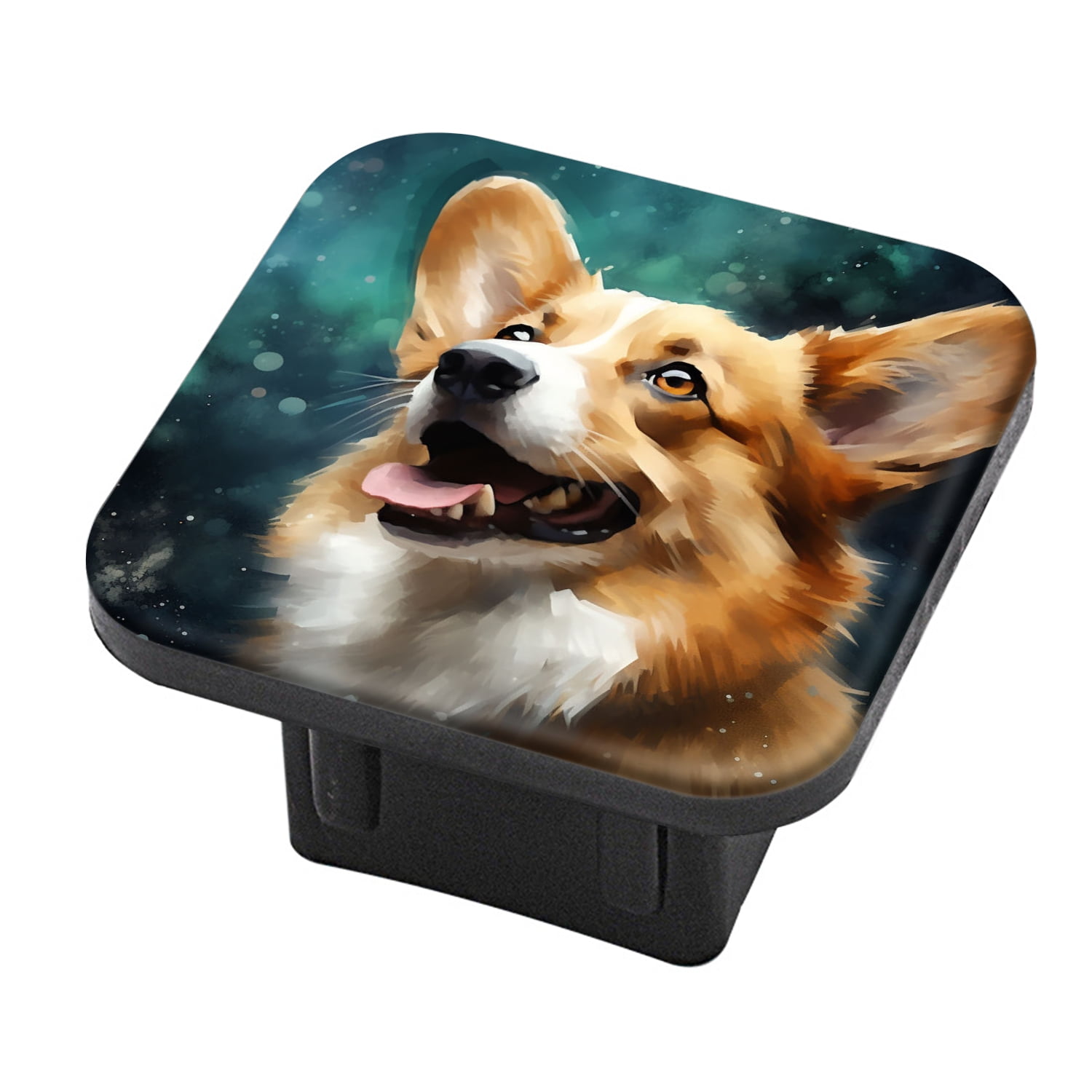 Hitch Cover Fits For 2-Inch Hitch,Corgi Dog Cute Face With Tongue Out ...