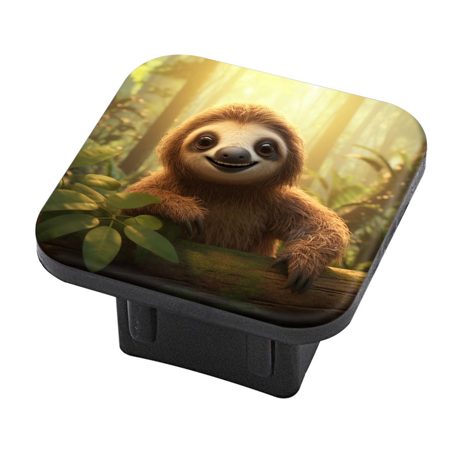 Hitch Cover Fits For 2-Inch Hitch,Cute Baby Sloth Smiling On The Tree ...
