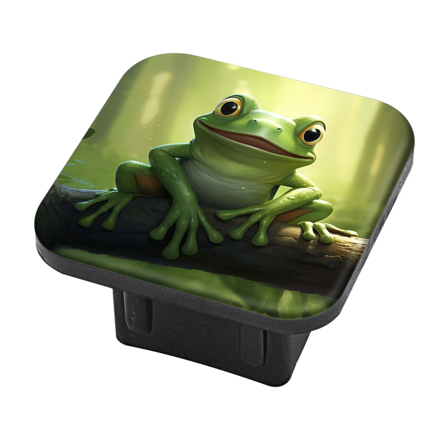 Hitch Cover Fits For 2-Inch Hitch,Cute Cartoon Frog Sitting On The ...