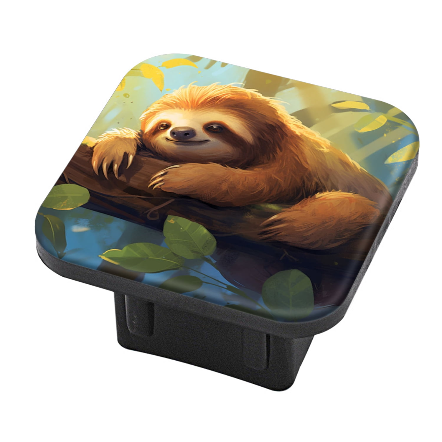 Hitch Cover Fits For 2-Inch Hitch,Cute Cartoon Sloth Sitting On The ...