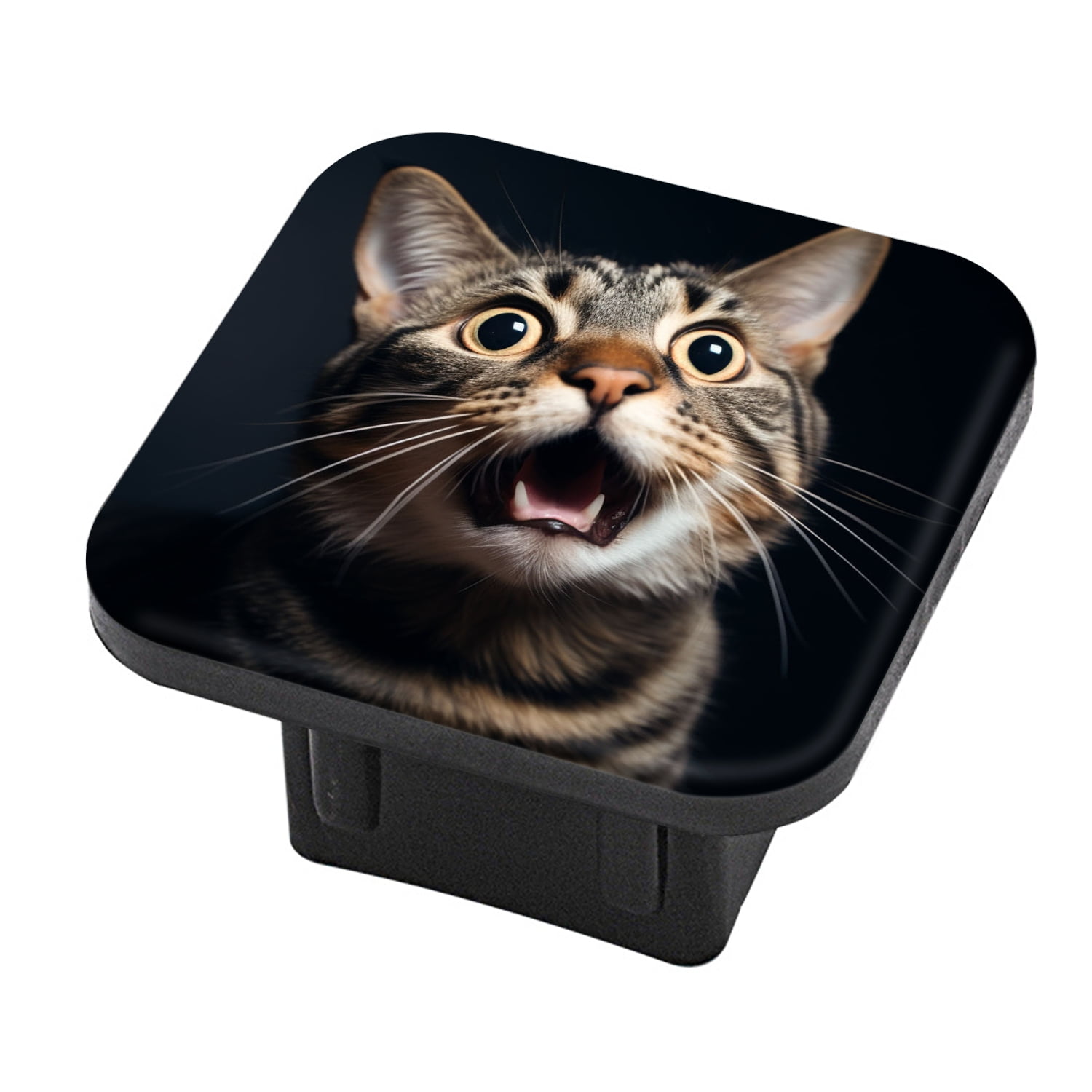 Hitch Cover Fits For 2-Inch Hitch,Cute Cat With Open Mouth And ...