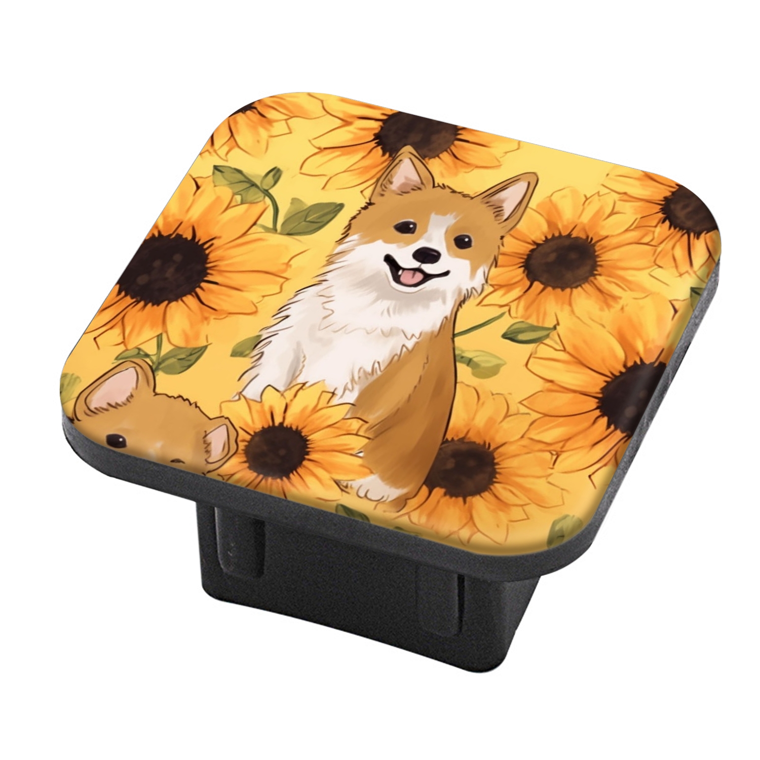 Hitch Cover Fits For 2-Inch Hitch,Cute Corgis Amongst Sunflowers In ...