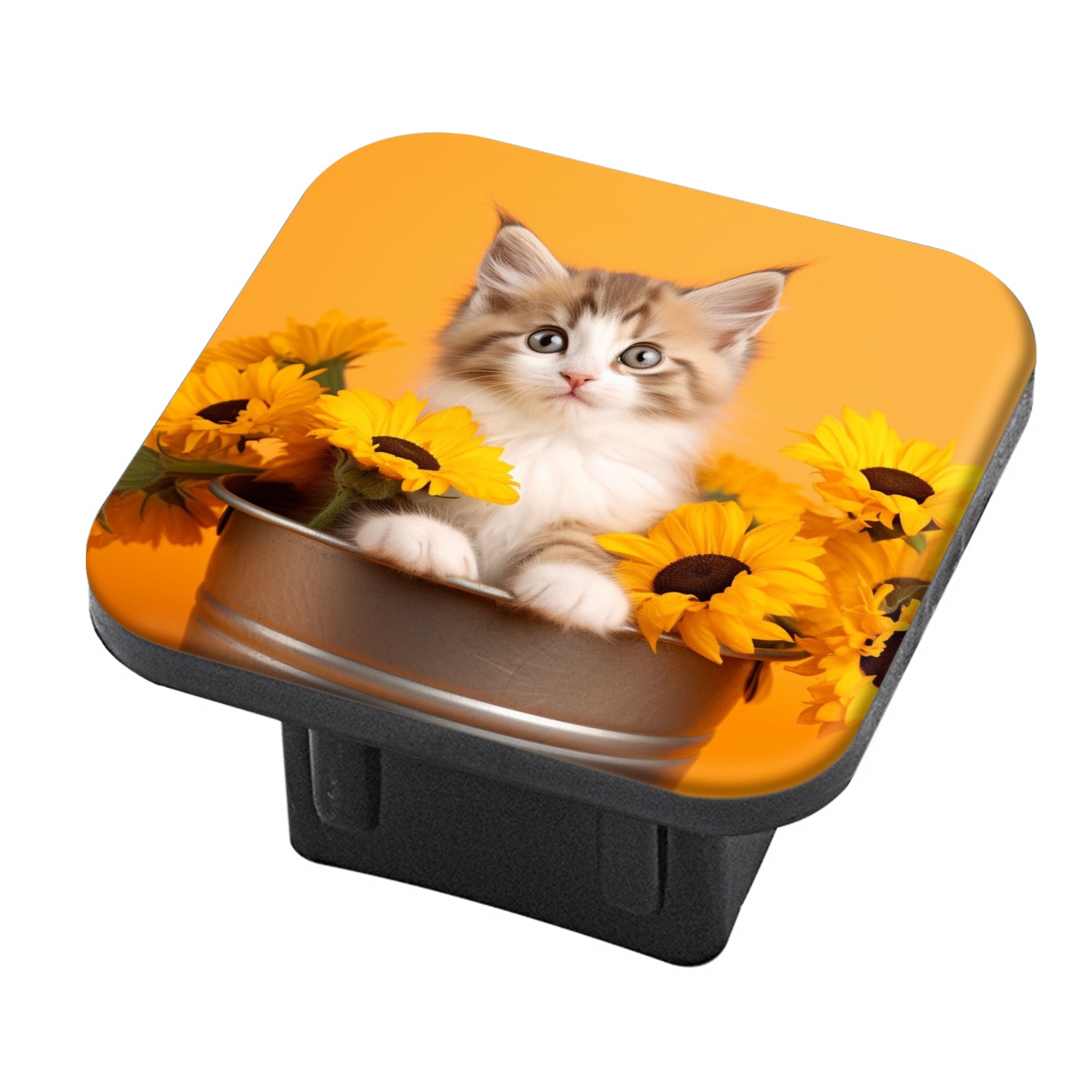 Hitch Cover Fits For 2-Inch Hitch,Cute Fluffy Kitten Sitting In ...