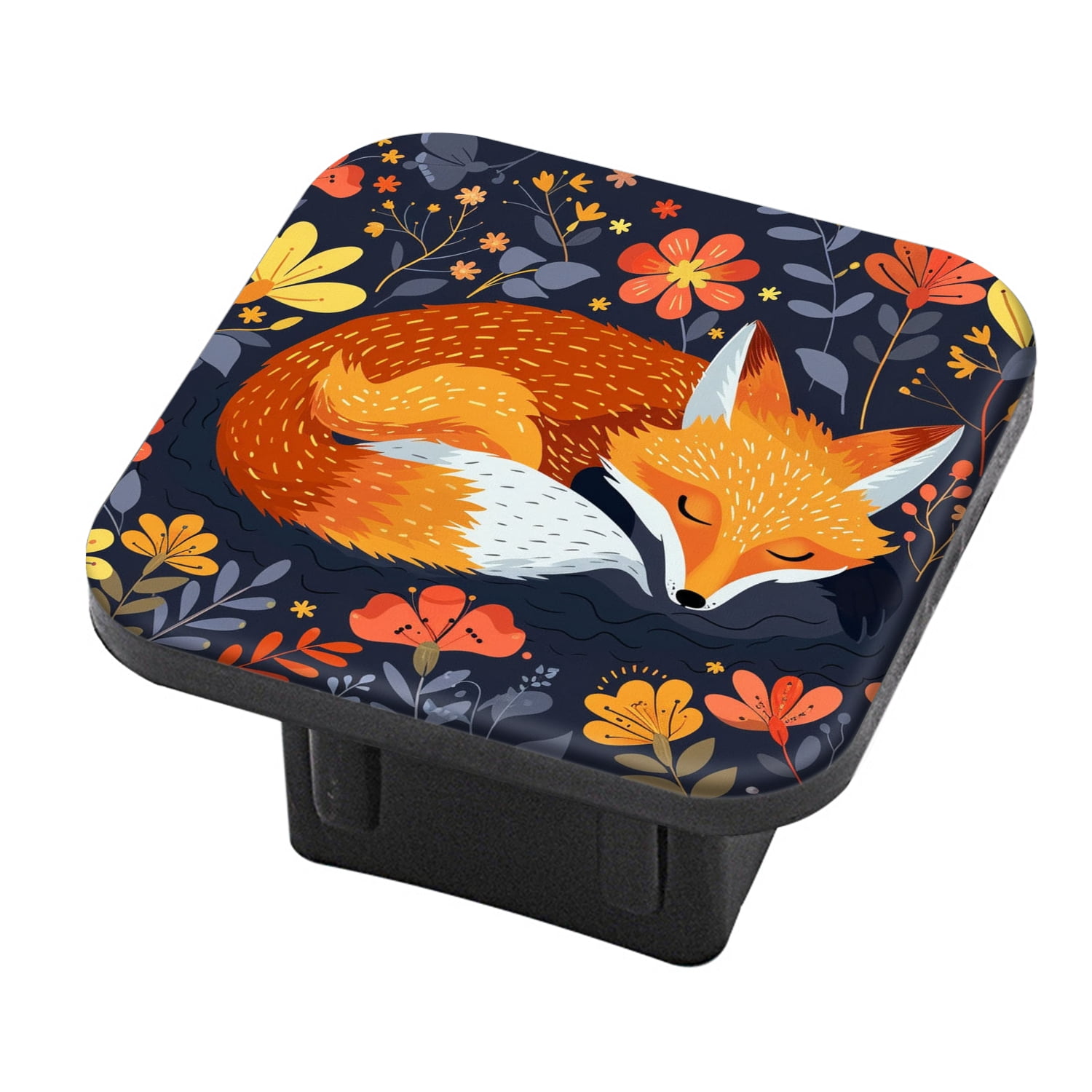 Hitch Cover Fits For 2-Inch Hitch,Cute Fox Sleeping In The ...