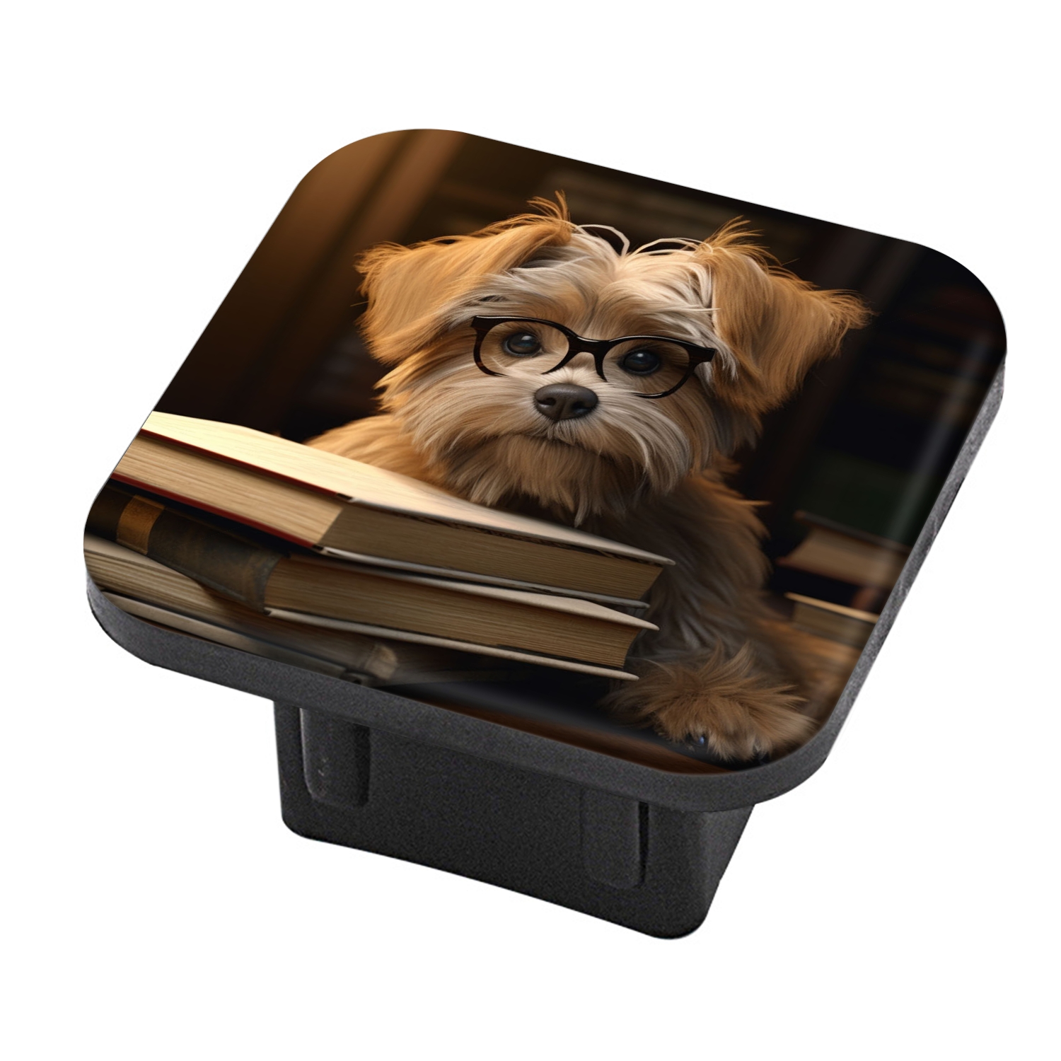 Hitch Cover Fits For 2-Inch Hitch,Cute Havanese Puppy With Glasses ...