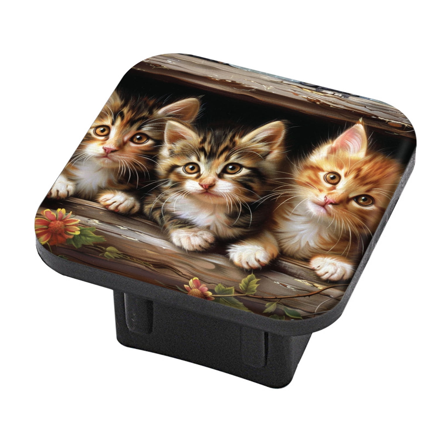 Hitch Cover Fits For 2-Inch Hitch,Cute Kittens With Long Fur And Big ...