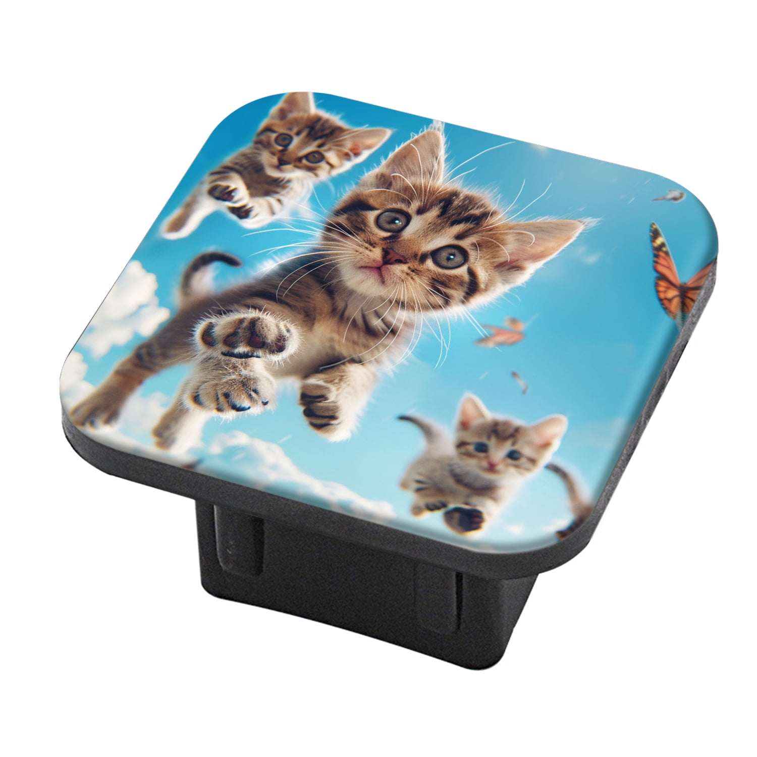 Hitch Cover Fits For 2-Inch Hitch,Cute Kittens Soaring Through The ...