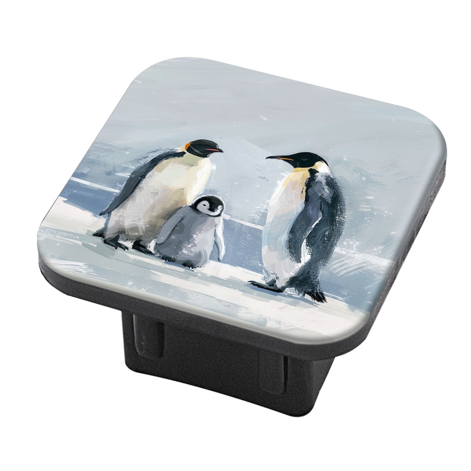 Hitch Cover Fits For 2-Inch Hitch,Cute Penguin Family Standing On The ...